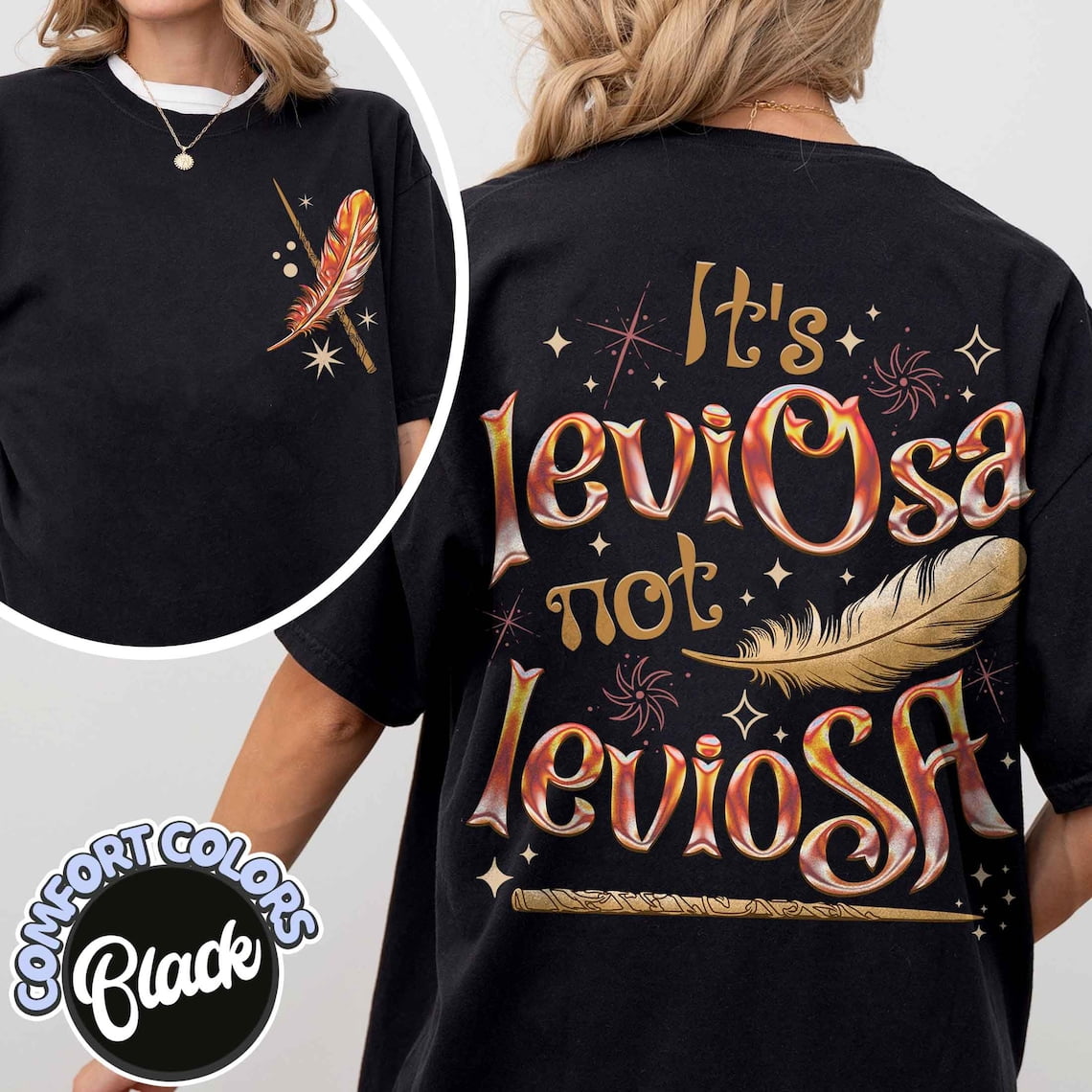 Its Leviosa Not Leviosa Comfort Colors Shirt, Hermione, Wizard Wand, Hermione Lovers, Universal ...
