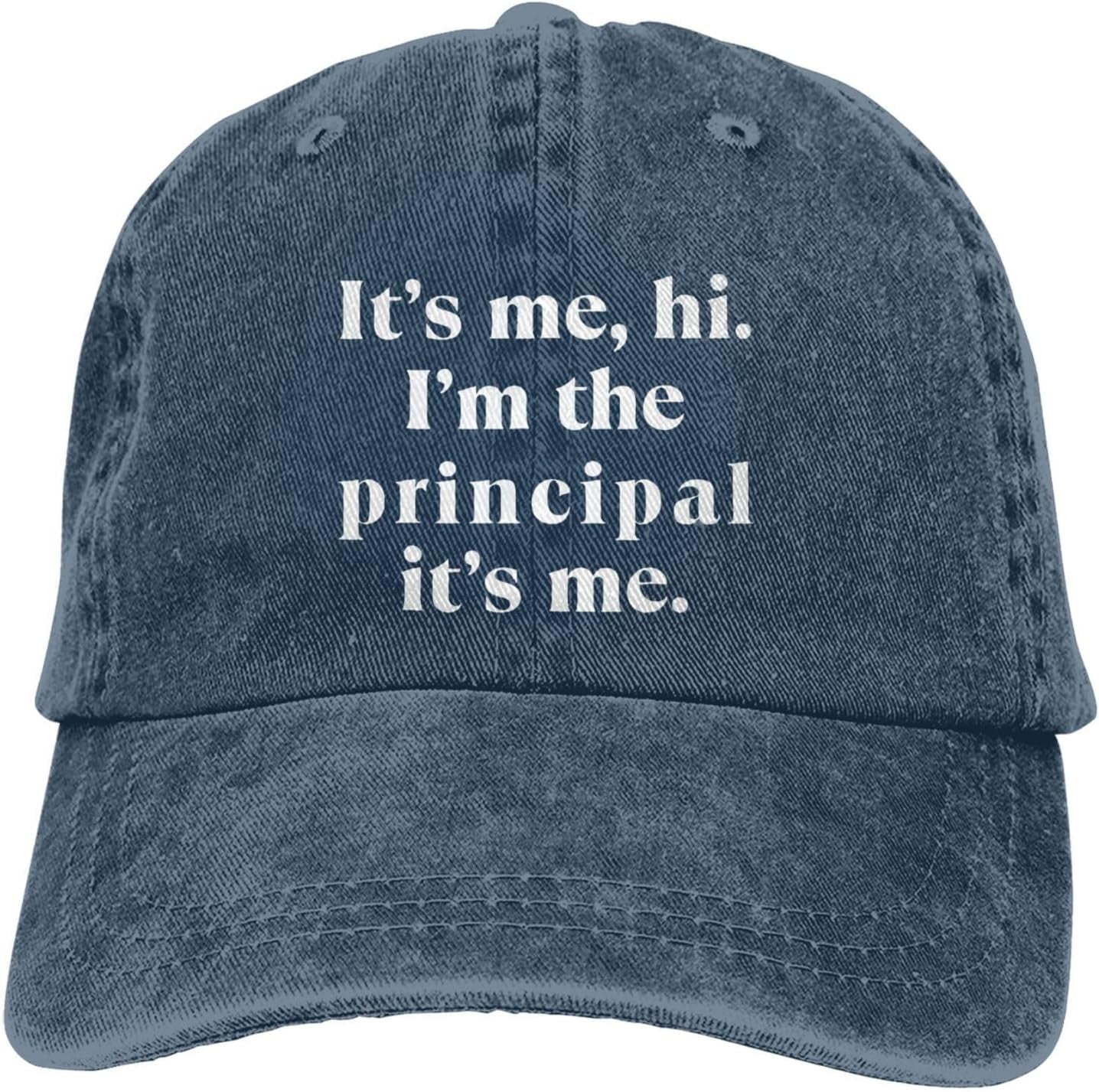 Its Me Hi Im The Principal Its Me Funny Teacher Black Cowboy Hat ...