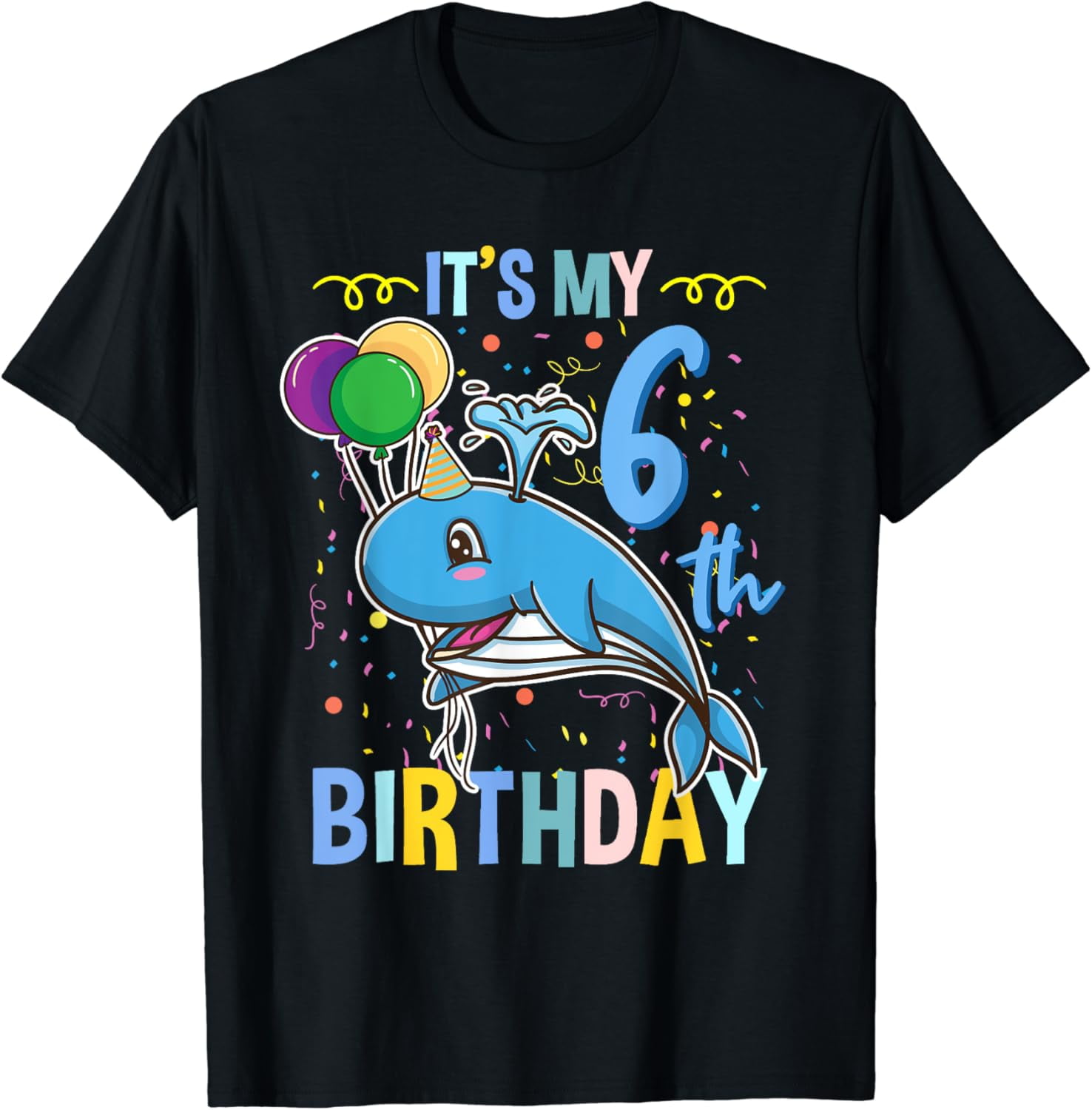 Its My 6Th Birthday Blue Whale Sea Animal - Walmart.com