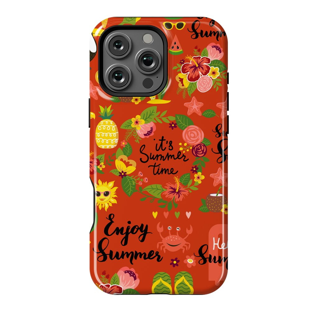 Its Summer Time Quote Vacation Phone Case for iPhone 11 12 13 14 15 16 ...