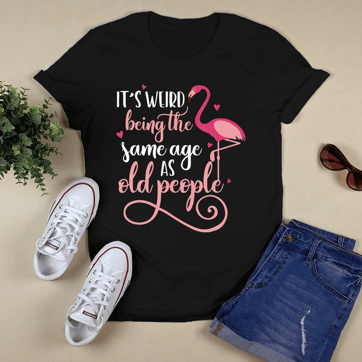Its Weird Being The Same Age As Old People Women Funny Classic Tshirt ...