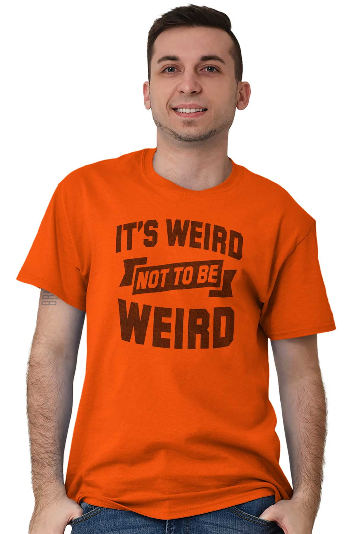 Its Weird Not Be Weird Nerd Geek Cute Men's Graphic T Shirt Tees Brisco ...