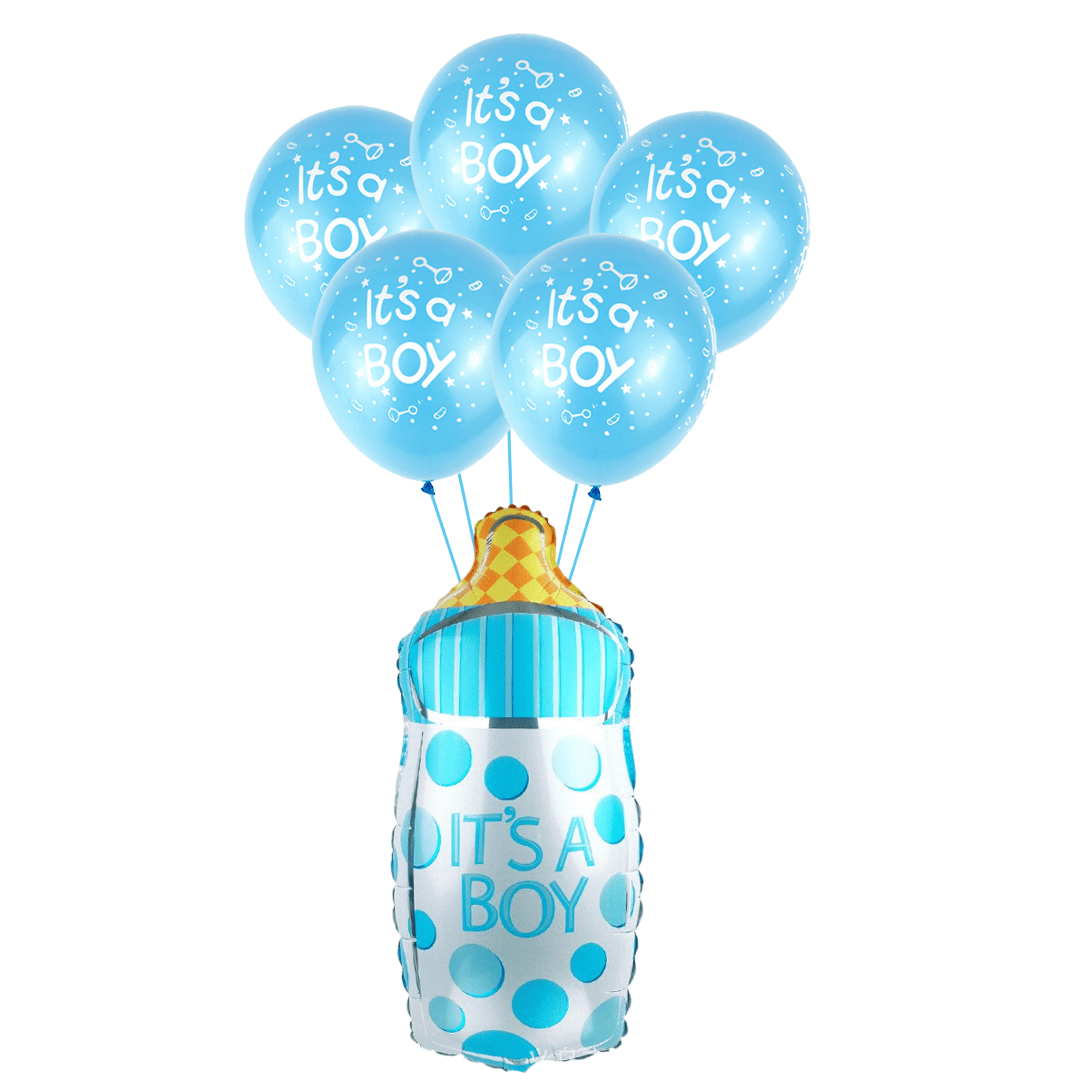 Its a Boy Baby Shower Balloon Set Blue Latex and Bottle Balloons for ...