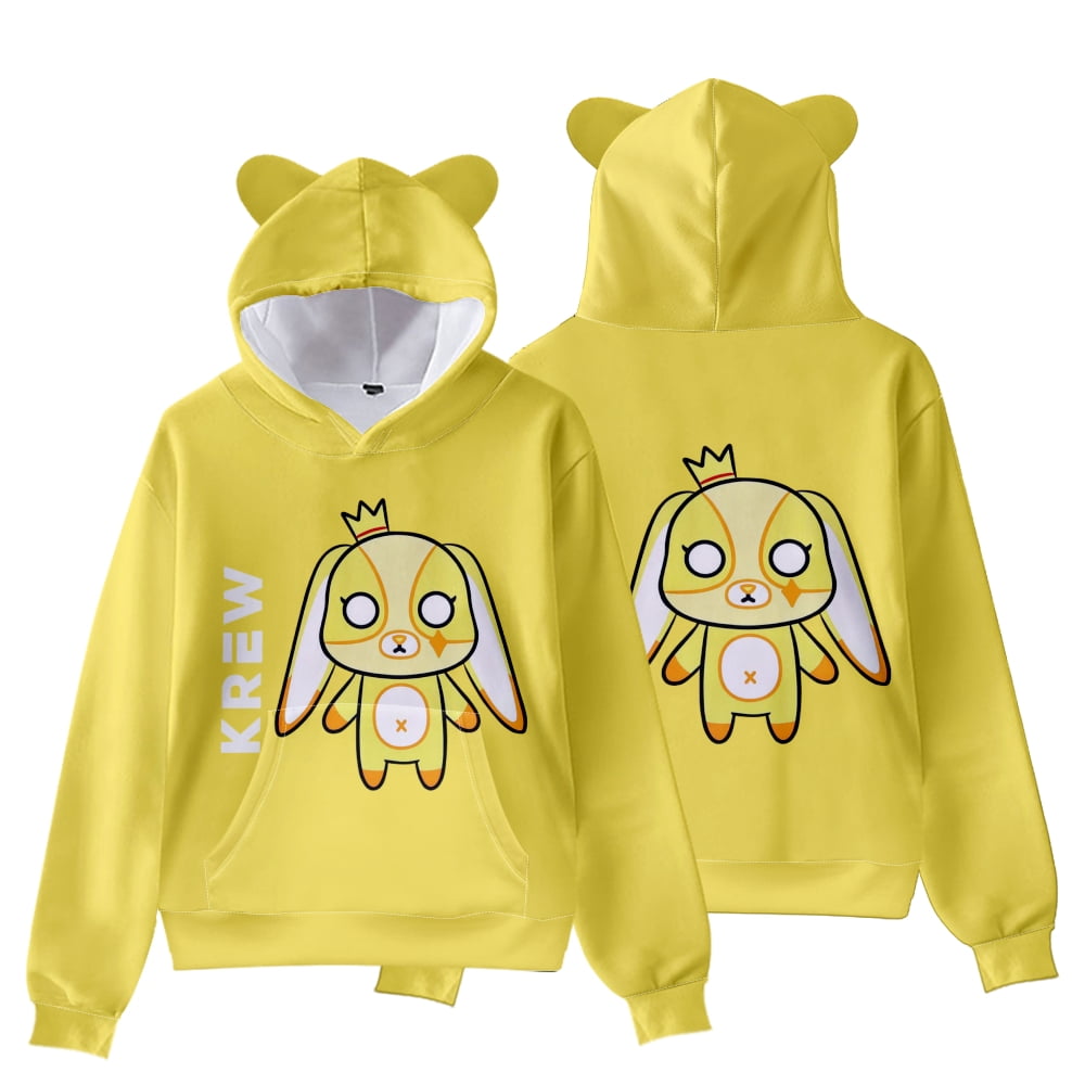ItsFunneh 3D Print Cosplay Men/Women Bear Ears Kawaii Hoodie Casual ...