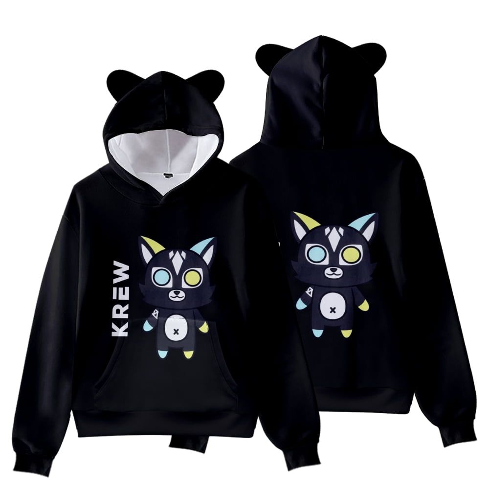 ItsFunneh 3D Print Cosplay Men/Women Bear Ears Kawaii Hoodie Casual ...