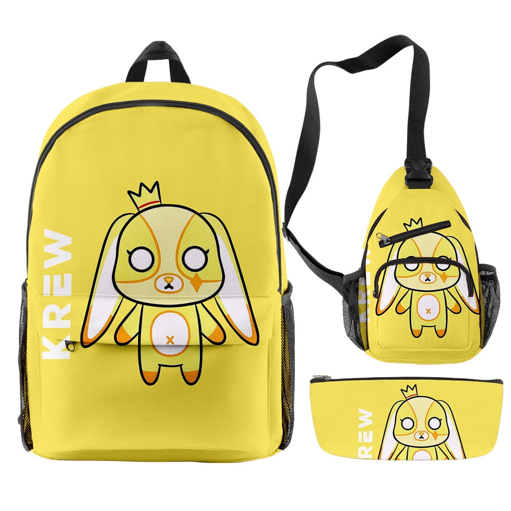 ItsFunneh Krew District Backpack 3 Piece Set Rucksack Shoulder Bag ...