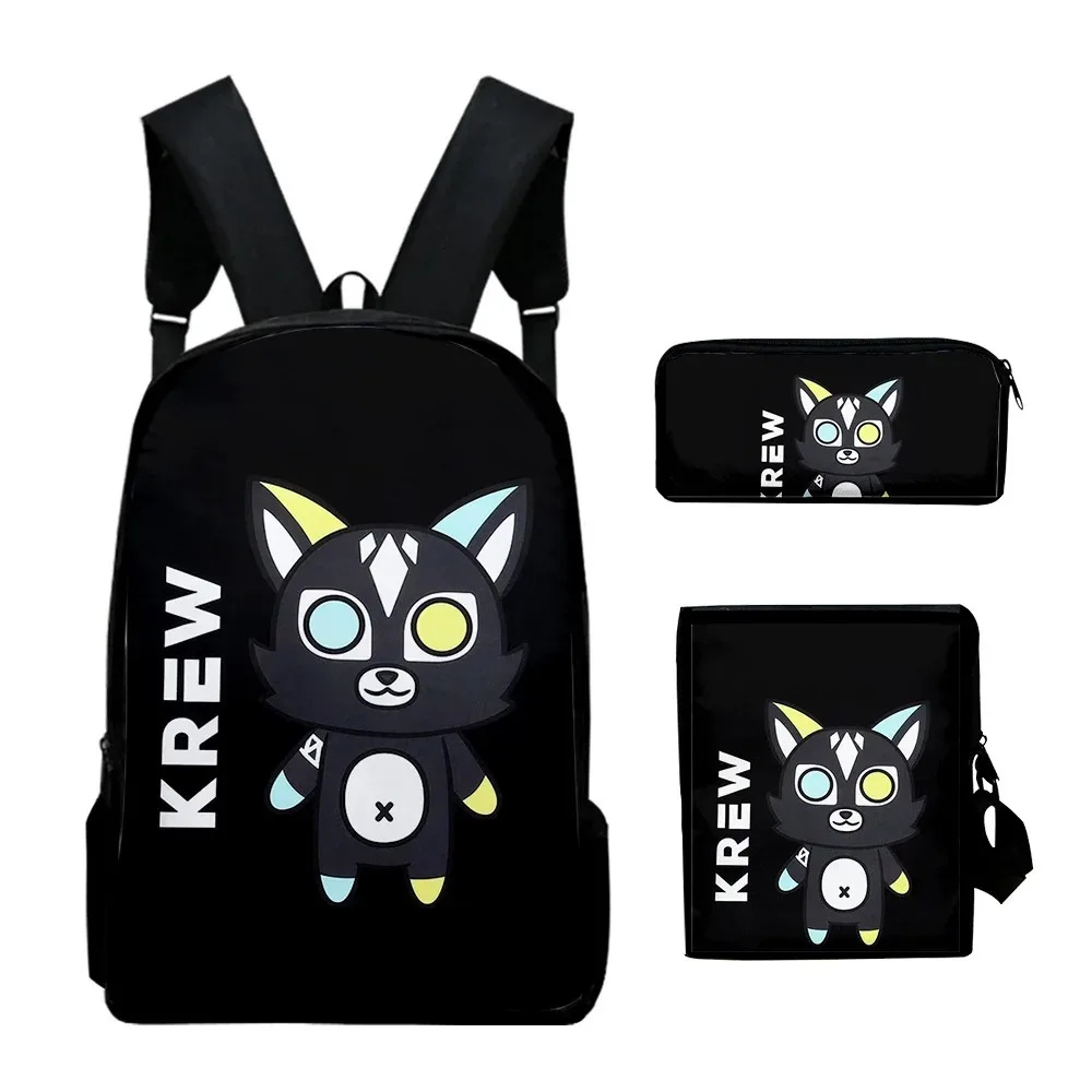 ItsFunneh Krew District Backpacks 3 Pieces Sets Funny Shoulder Bag ...