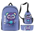 ItsFunneh Krew District Backpacks 3 Pieces Sets Hip Hop Crossbody Bag ...