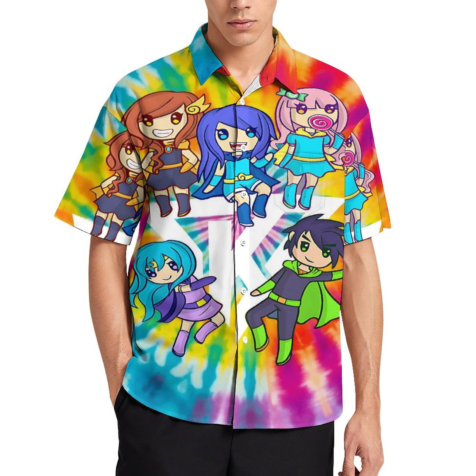 ItsFunneh Krew Hawaiian Shirts for Men Fashion Button Down Short Sleeve ...