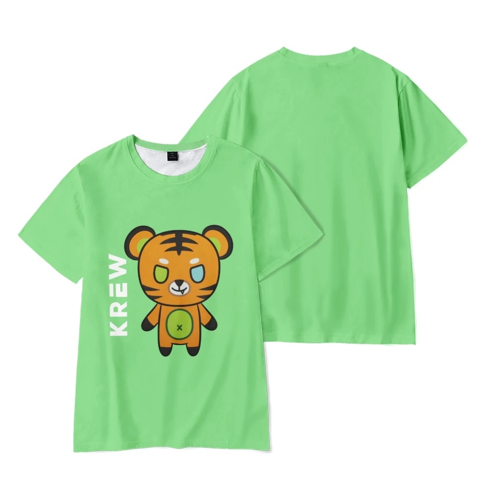 ItsFunneh Merch Krew District T-Shirt 3D Print Crewneck Short Sleeve ...