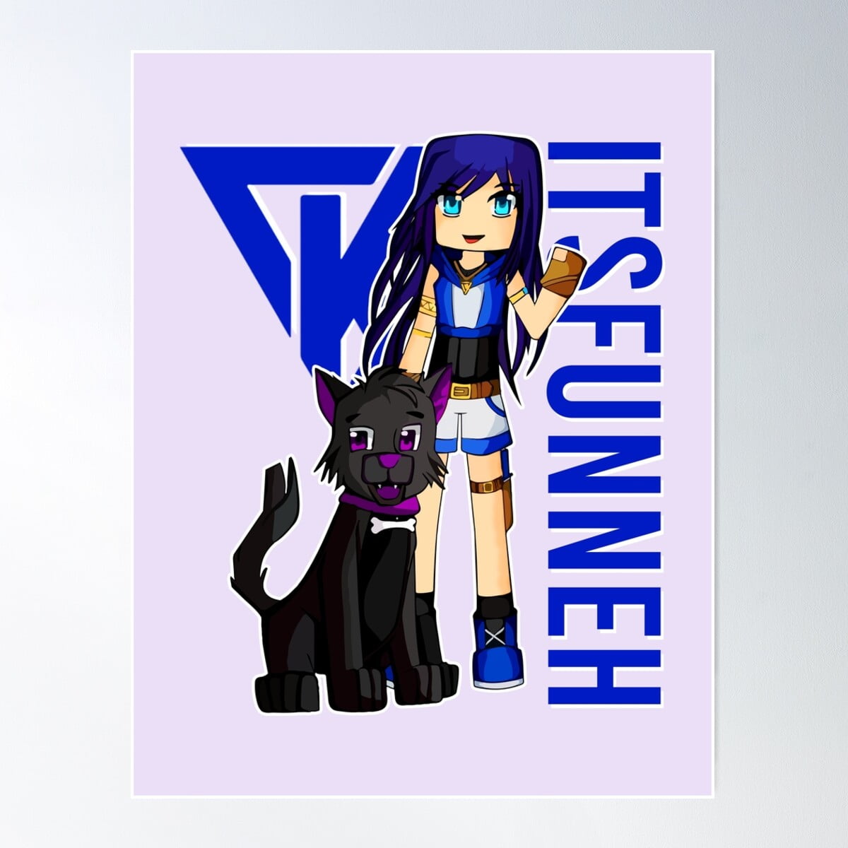 Itsfunneh Funneh Krew Dog gamer fan art 2022 Poster, 12x18 UNFRAMED ...