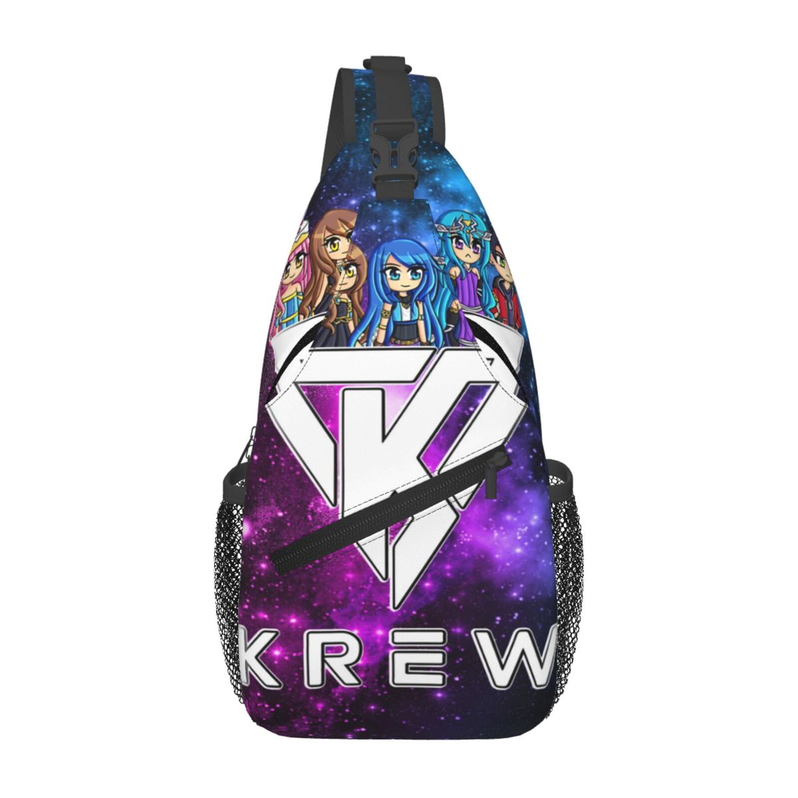 Itsfunneh Krew Sling Backpack Cartoon Crossbody Bag Travel Hiking ...