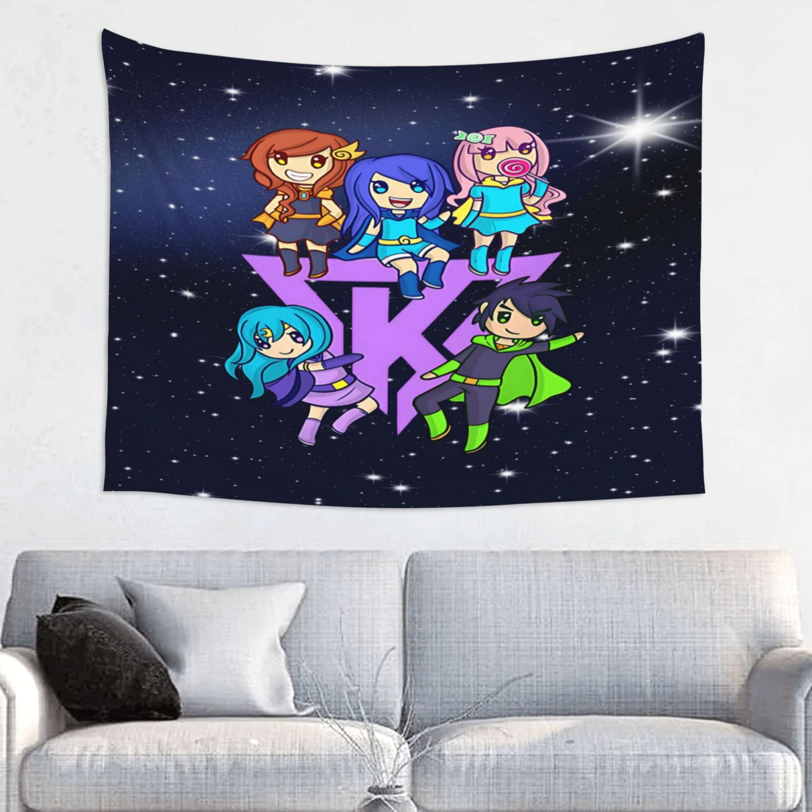 Itsfunneh Krew Wall Tapestry Anime Poster For Bedroom Aesthetics Funny ...