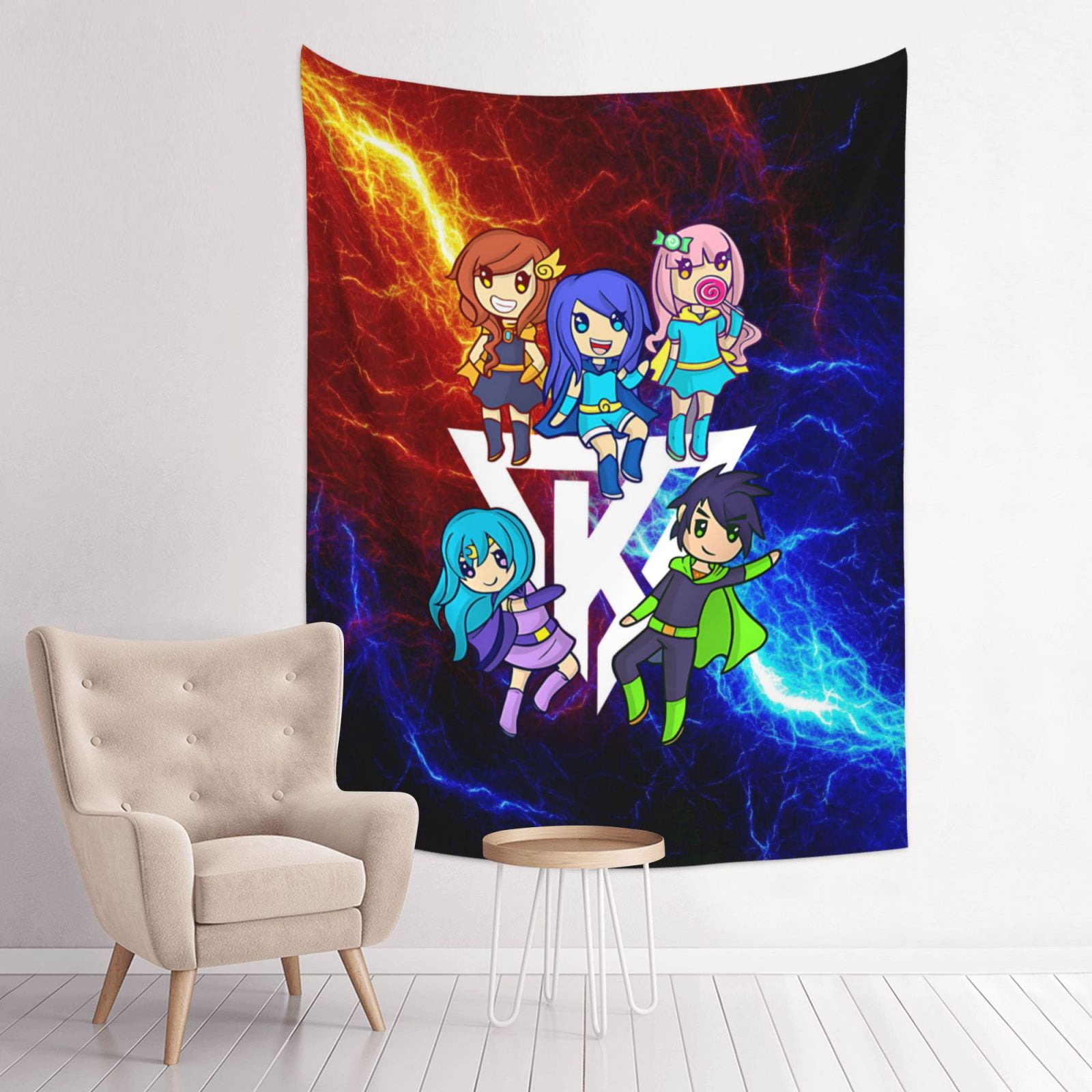Itsfunneh Krew Wall Tapestry Anime Poster For Bedroom Aesthetics Funny ...