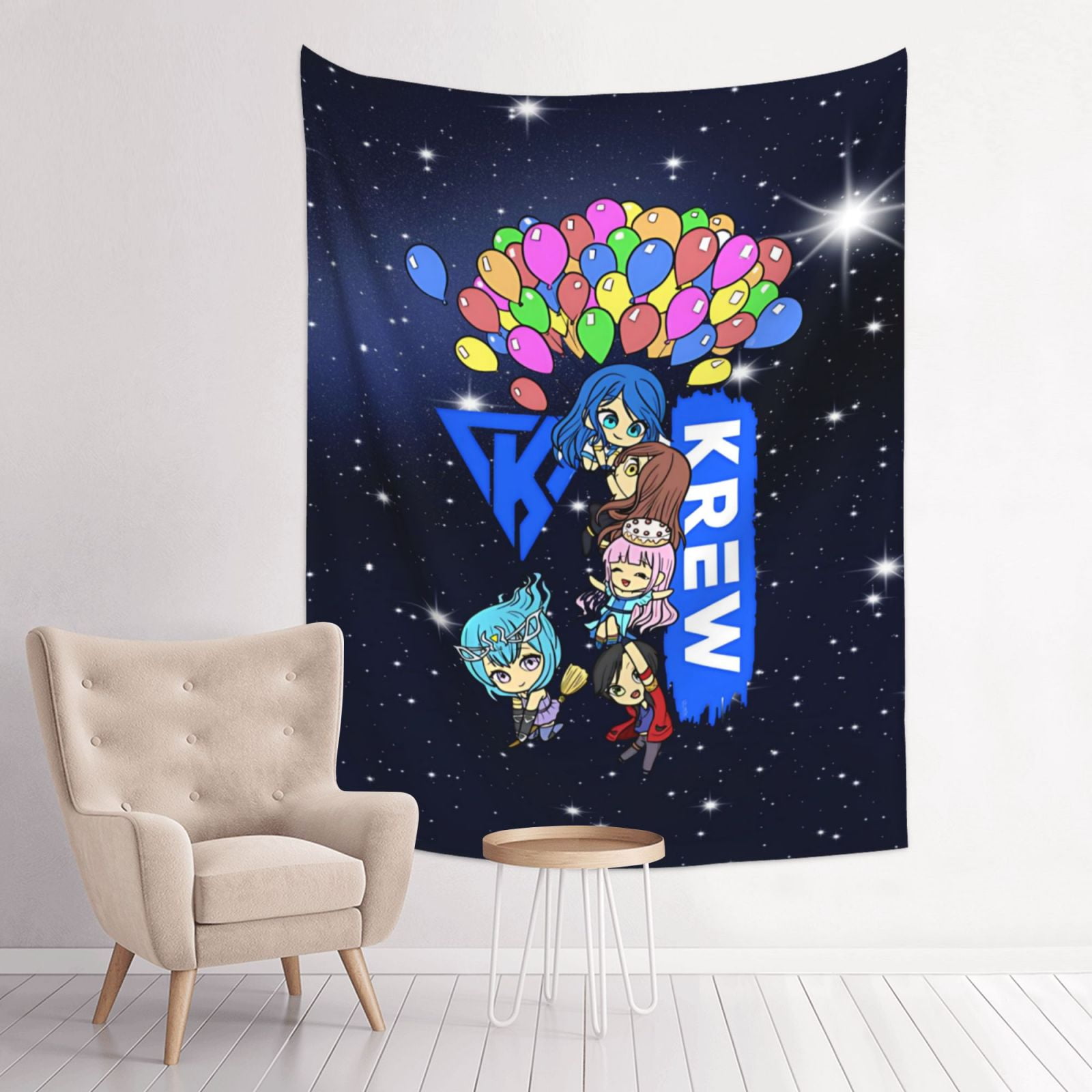 Itsfunneh Krew Wall Tapestry Anime Poster For Bedroom Aesthetics Funny ...