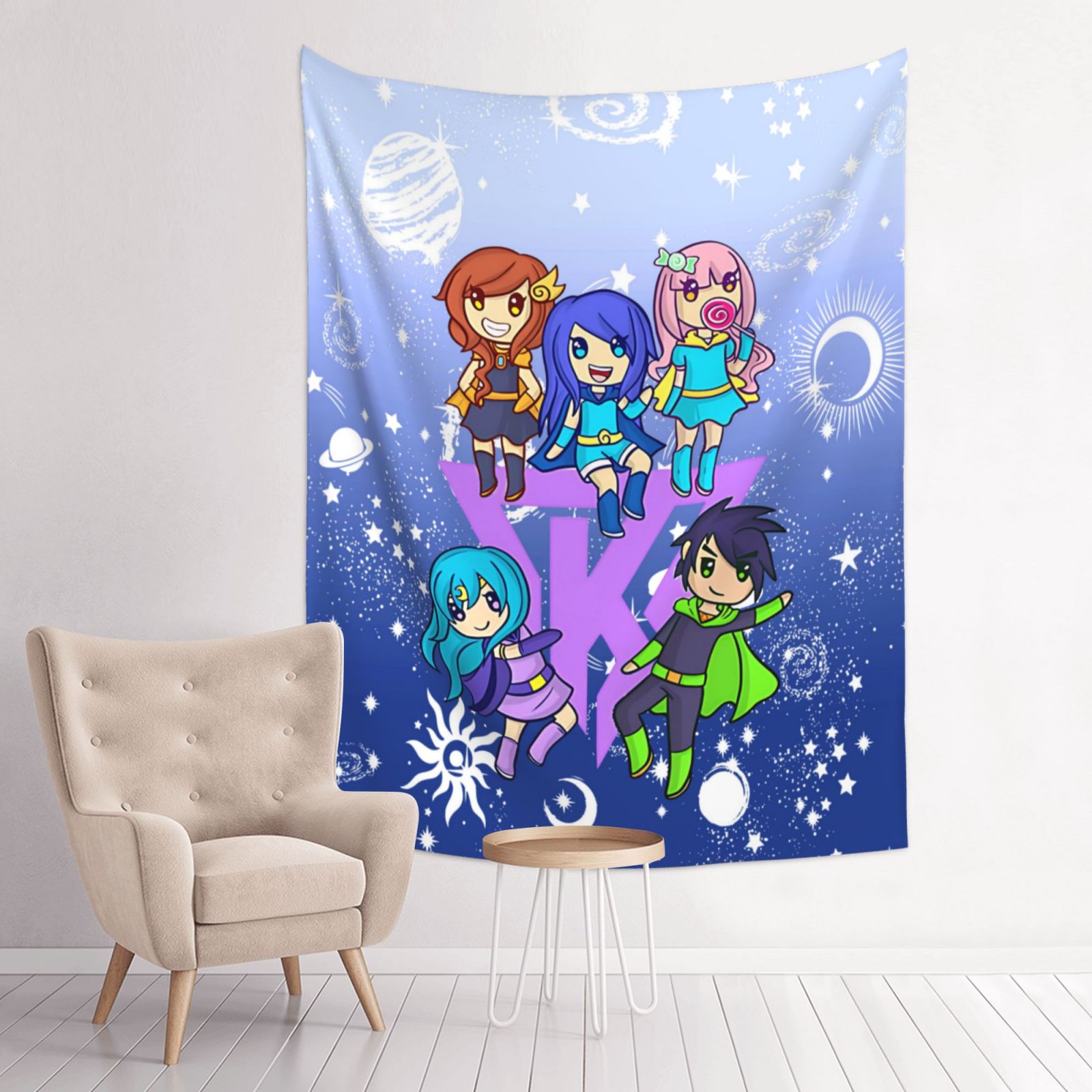 Itsfunneh Krew Wall Tapestry Anime Poster For Bedroom Aesthetics Funny ...