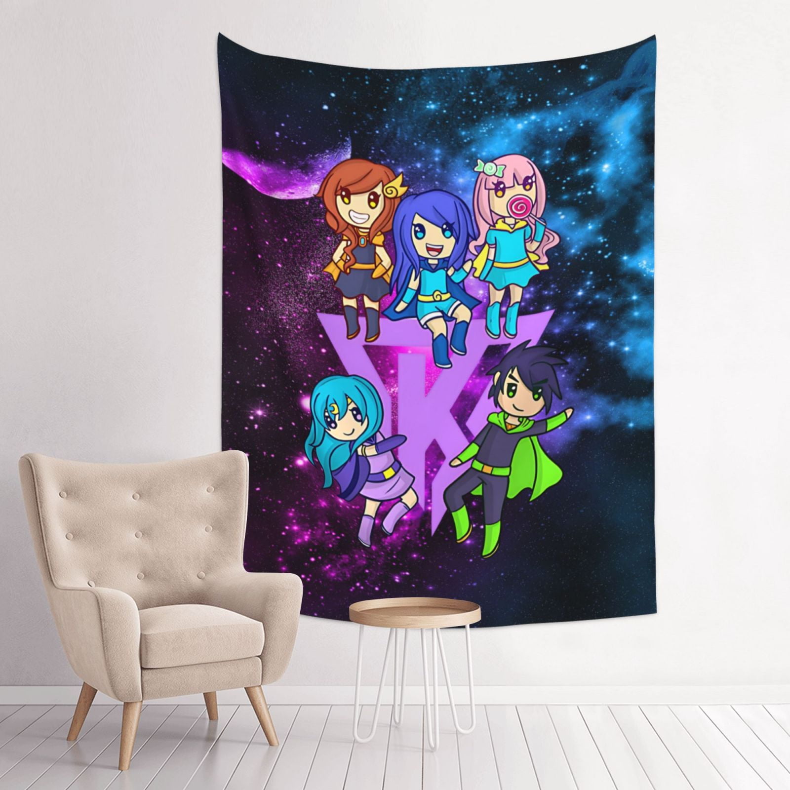 Itsfunneh Krew Wall Tapestry Anime Poster For Bedroom Aesthetics Funny ...