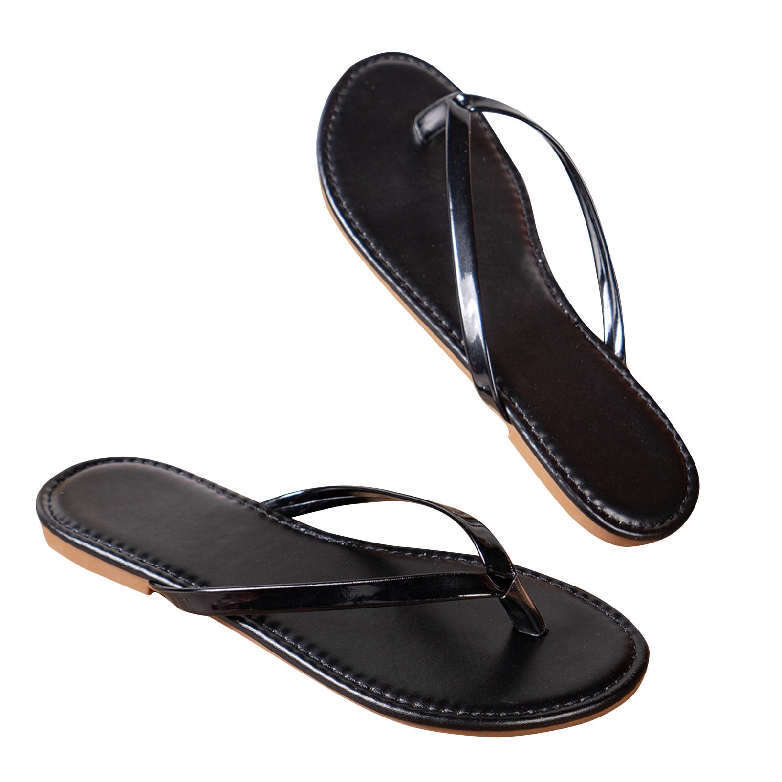 Itsun Flip Flops Wedge Sandals for Women,Womens Sandwich Toe Beach ...