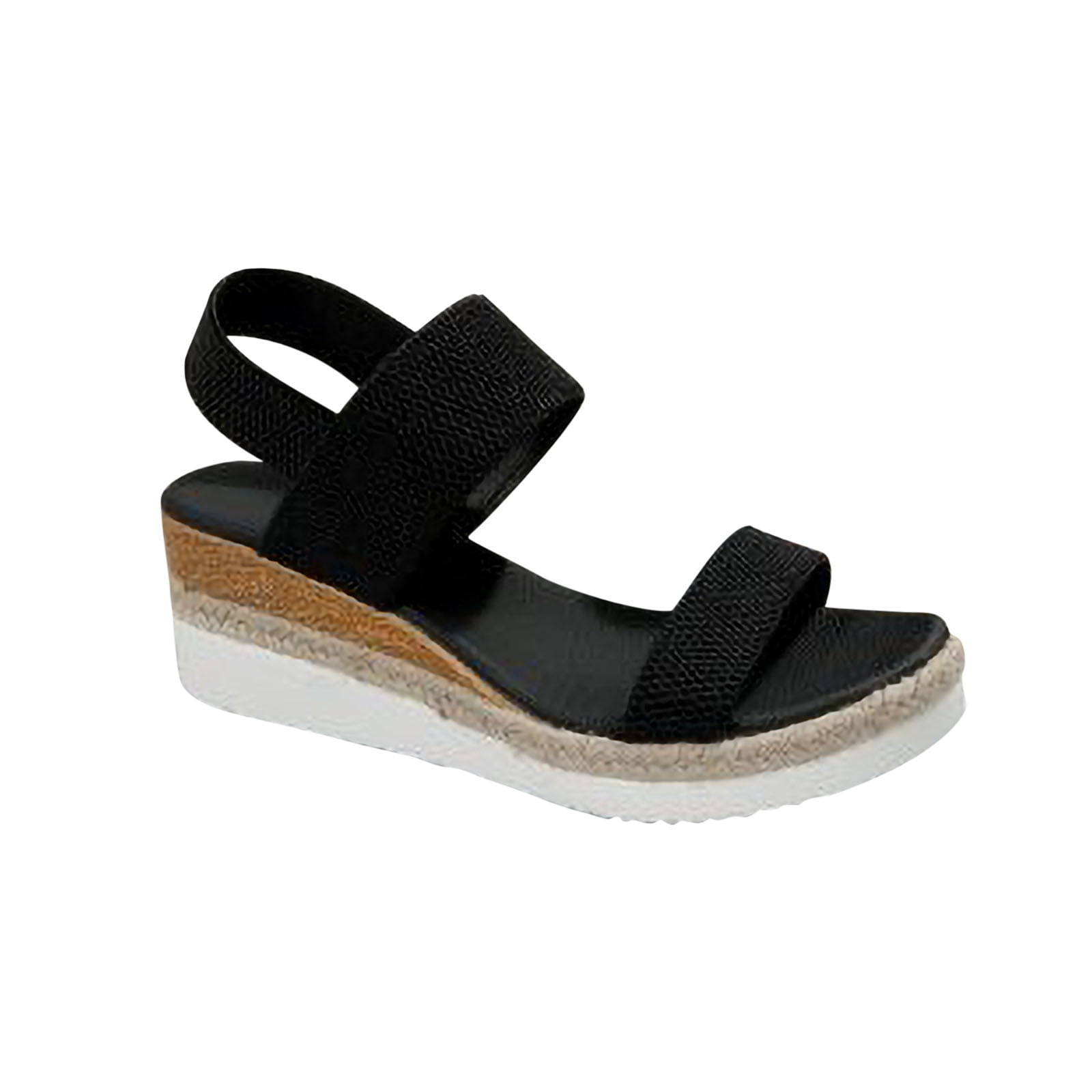 Itsun Wedge Sandals for Women,Womens Open Toe Low Heel Platform Sandals ...