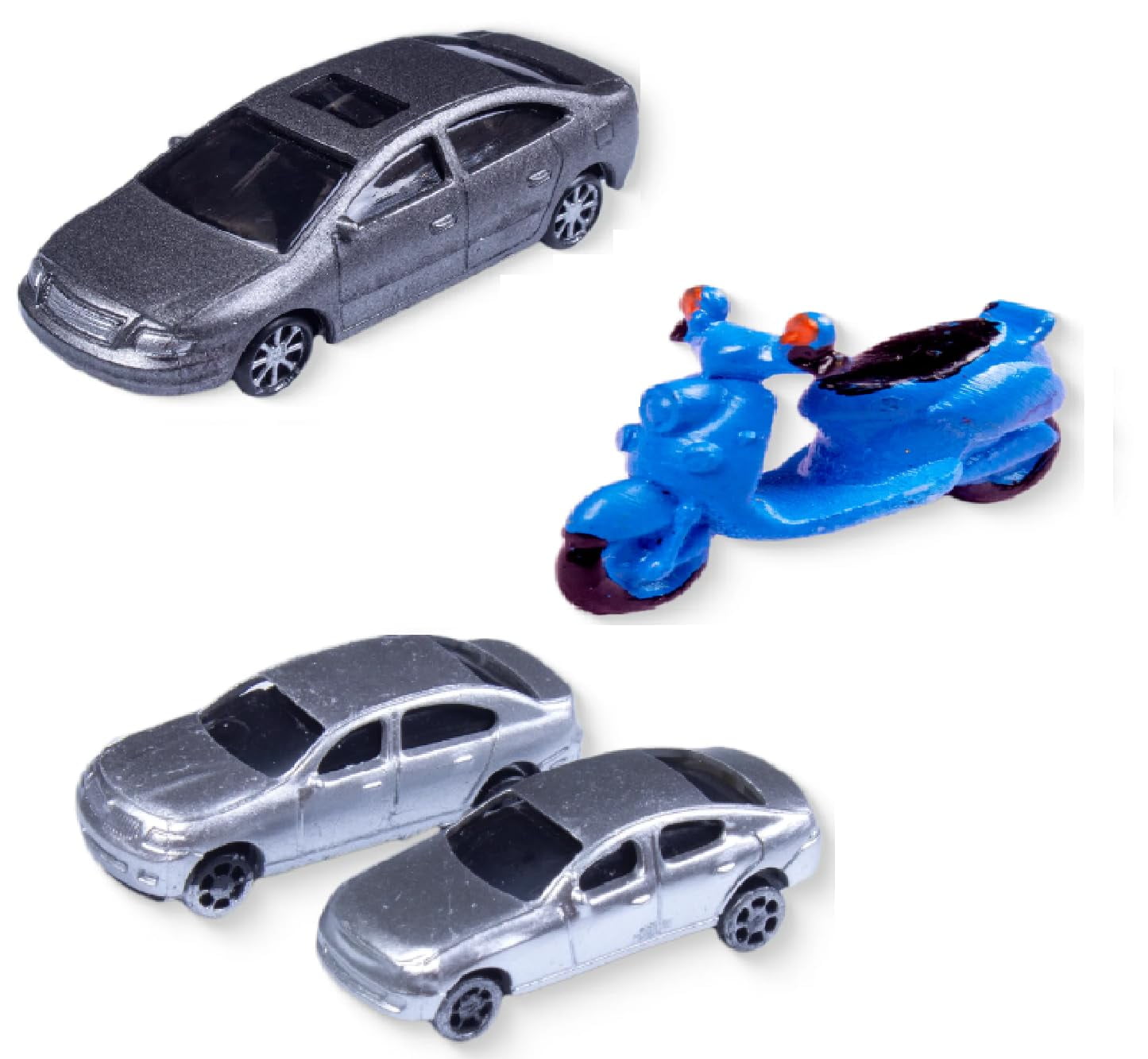 Itsy Bitsy Miniature Car Scooter for Home Office Desk Living Room Figurines Model Showpiece ...