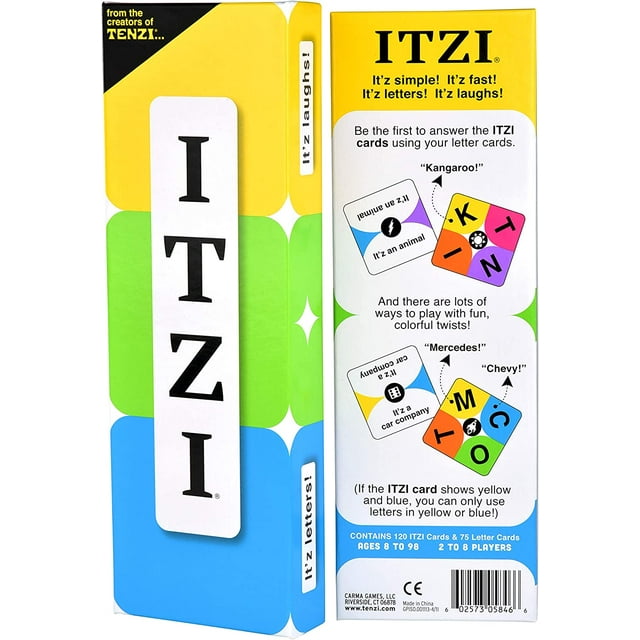 Carma Games ITZI Card Party Game, Fast-Paced, Educational, for 2-8 ...