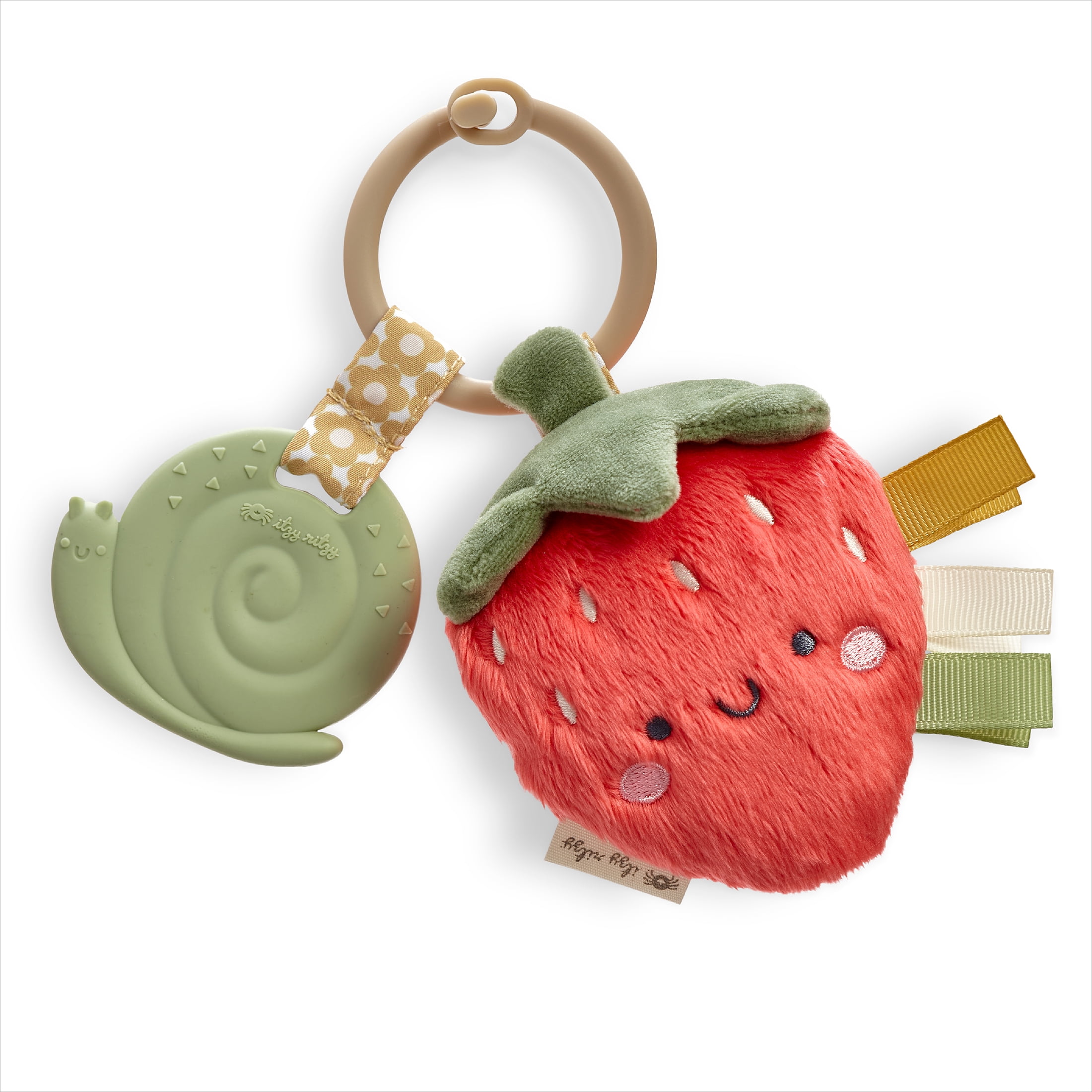 Itzy Ritzy Bonnie the Strawberry Infant Toy and Teether with Plush ...