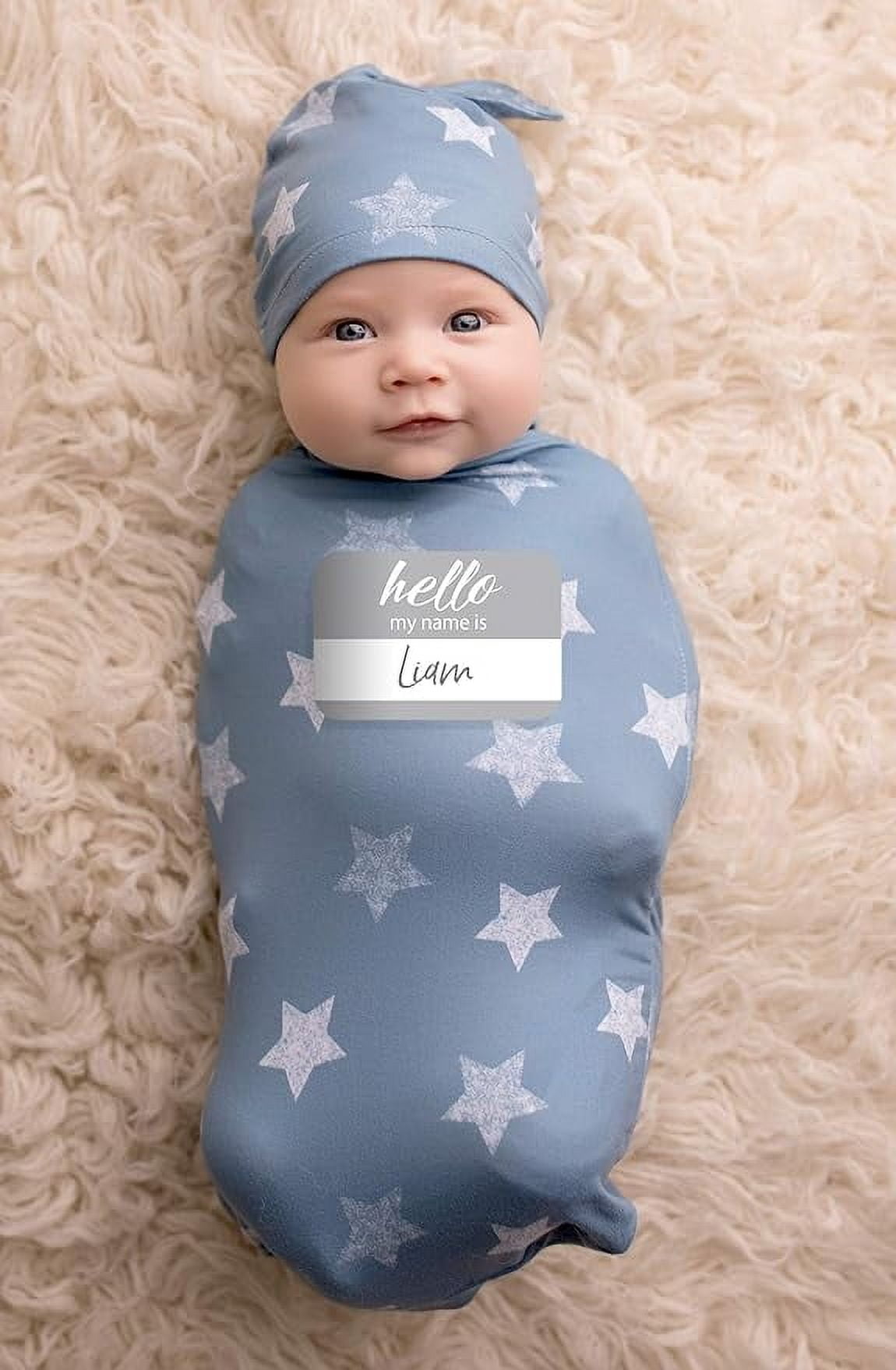 Itzy Ritzy Cocoon and Hat Swaddle Set, Cutie Cocoon Includes Name ...