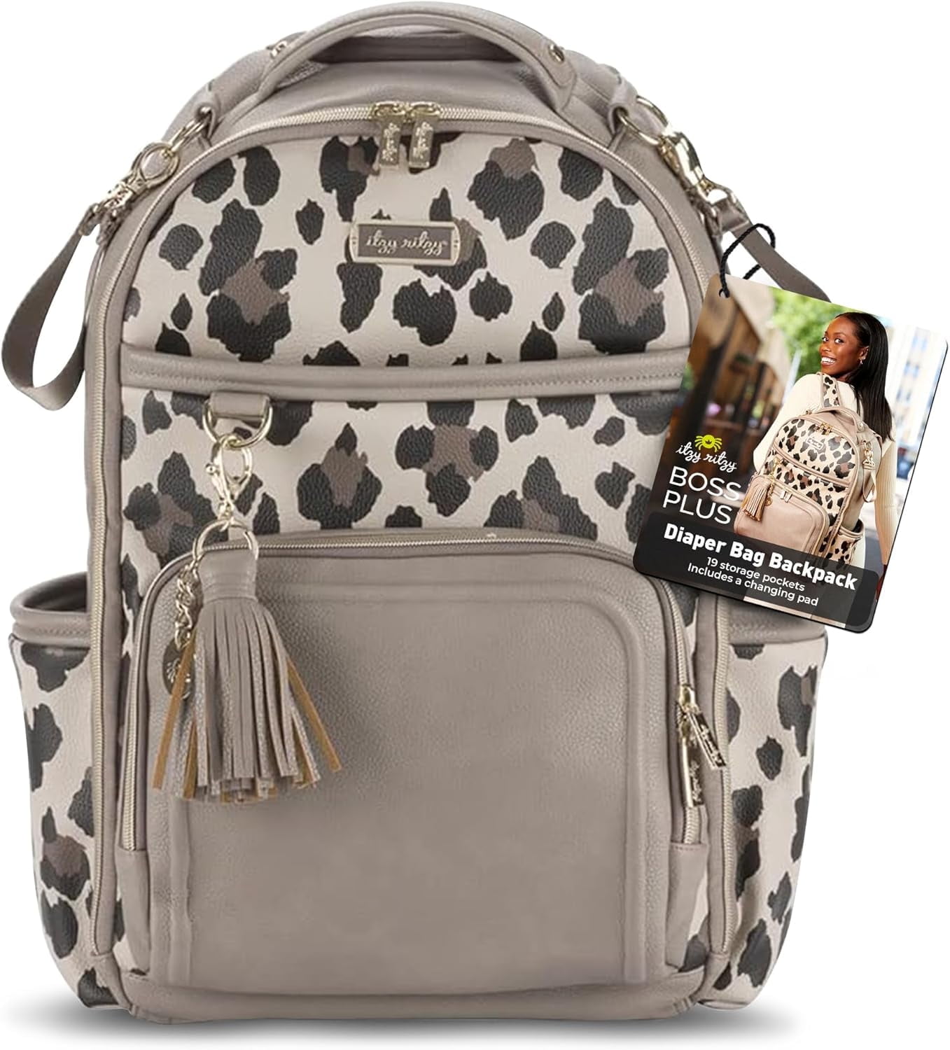 Itzy Ritzy Diaper Bag Backpack Boss Plus, Large Capacity, 19 Pockets ...