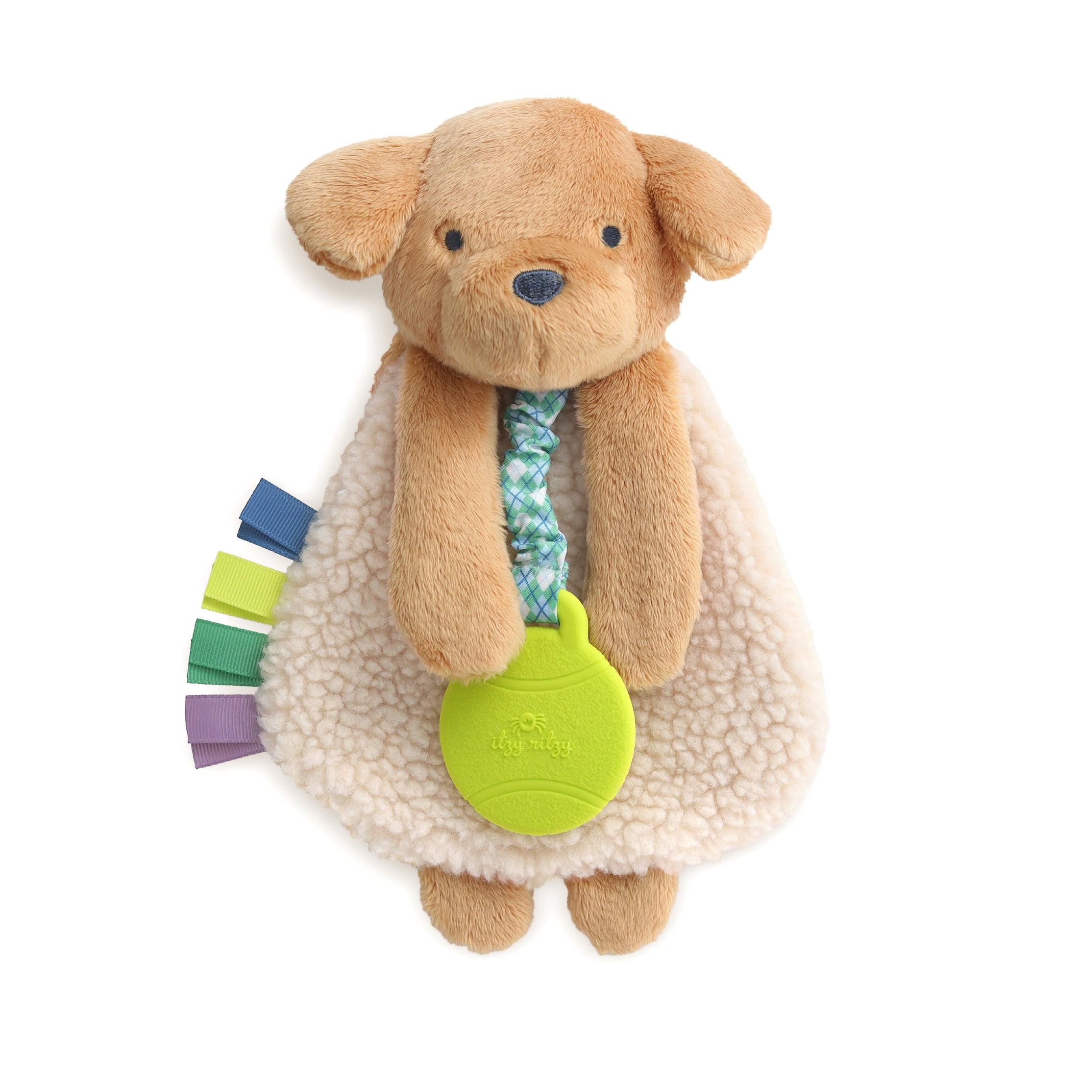 Itzy Ritzy Lovey Puppy Plush Sherpa Snuggle Toy with Teether for ...