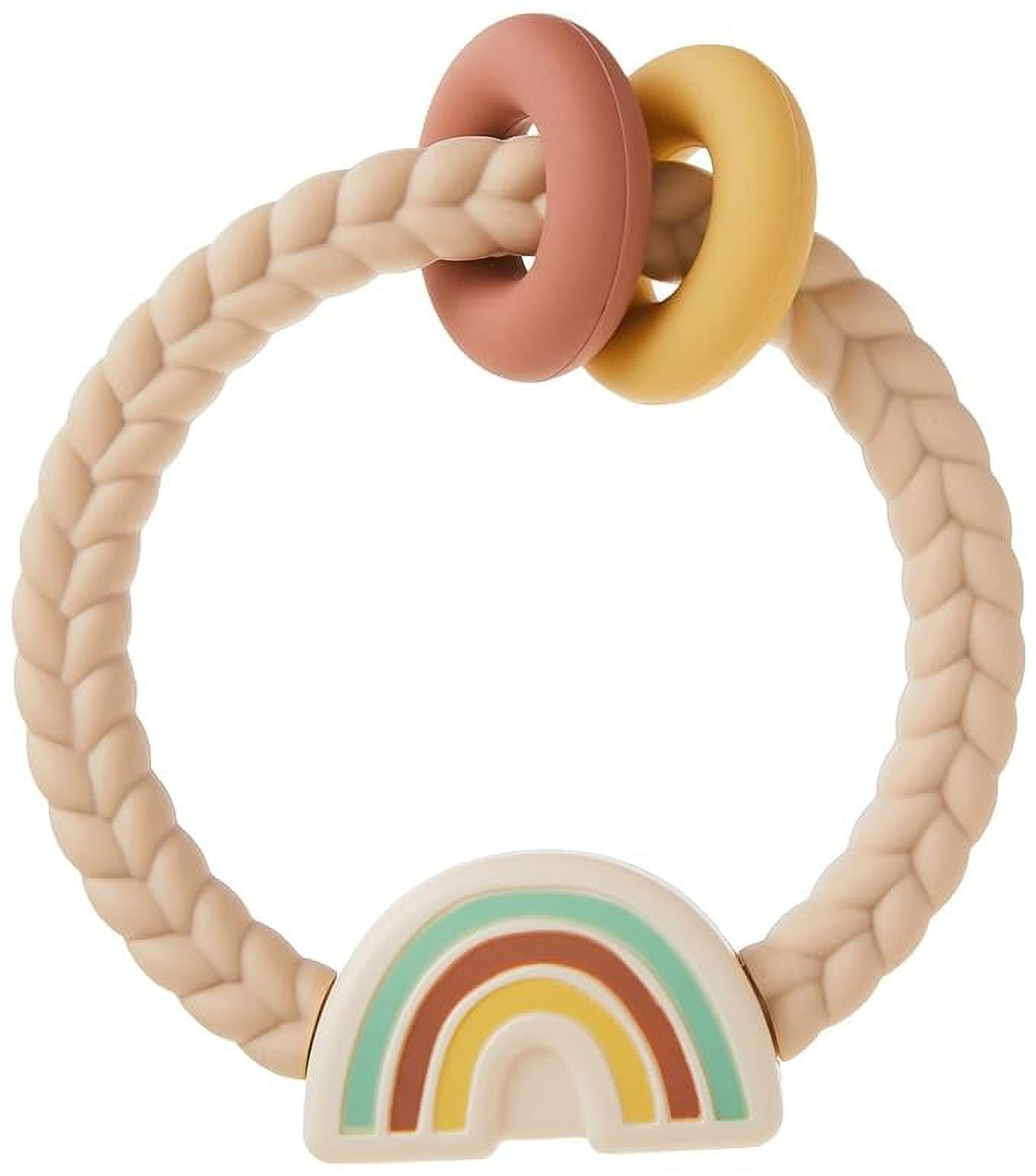 Itzy Ritzy Silicone Teether with Rattle; Features Rattle Sound, Two ...