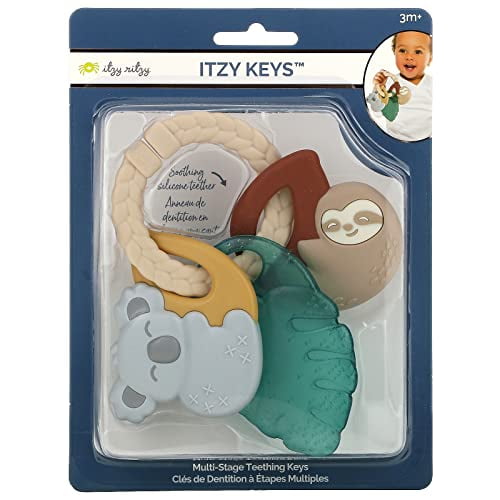 Itzy Ritzy Teething Keys - Feature A Braided Texture Ring & Keys with ...