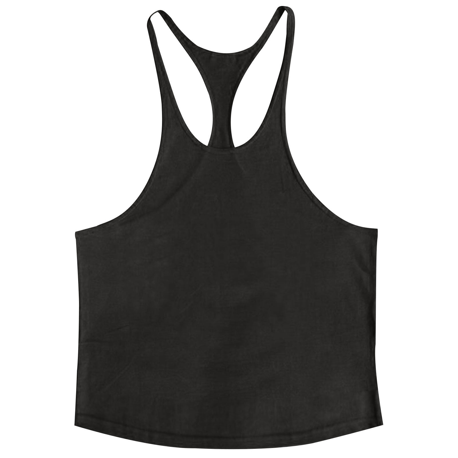 Iugvhana Fitness Tank Top for Men Cotton Sleeveless Muscle T Shirts Y ...
