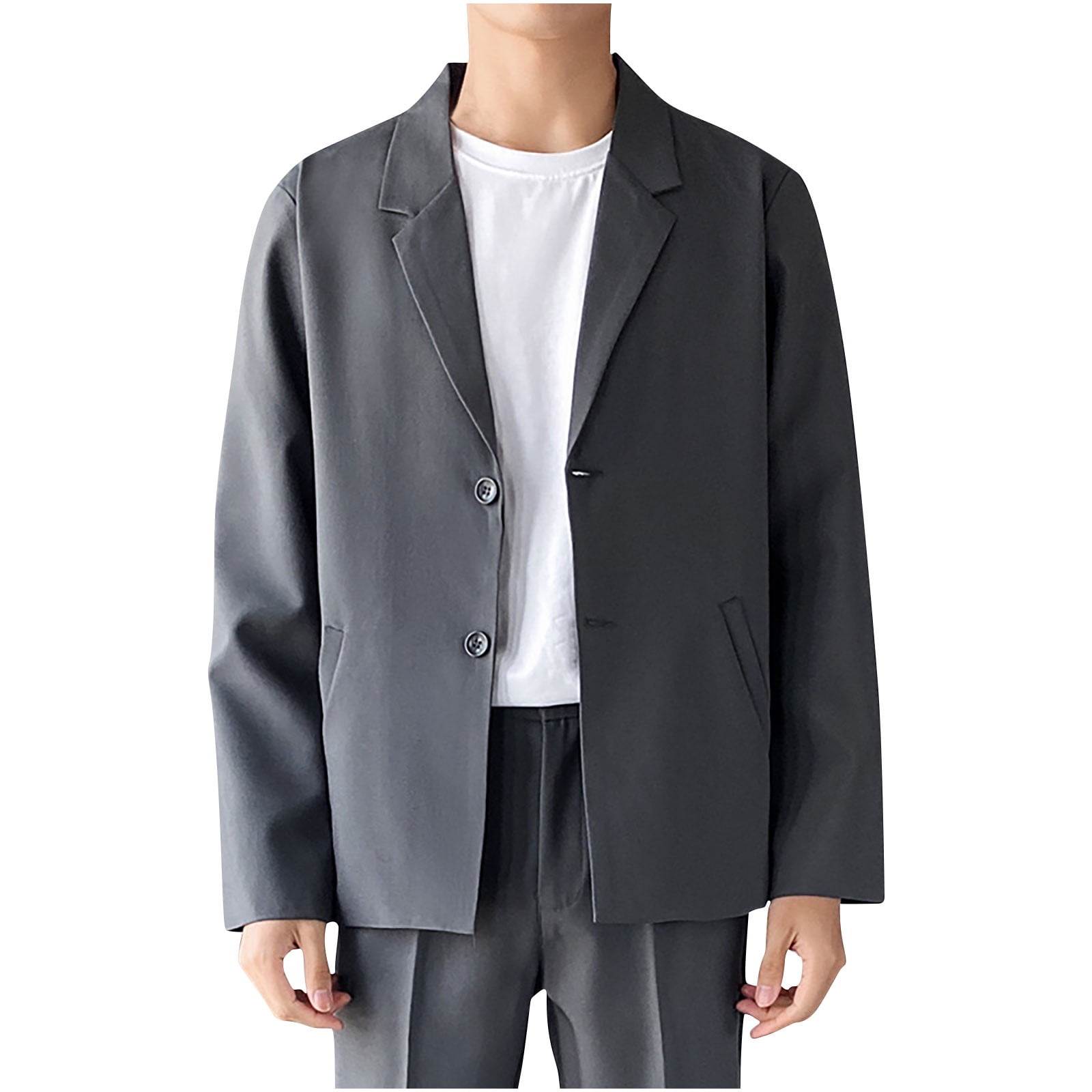 Iugvhana Men Suit Jacket Two Button Slim Fit Sport Coat Party Wedding ...