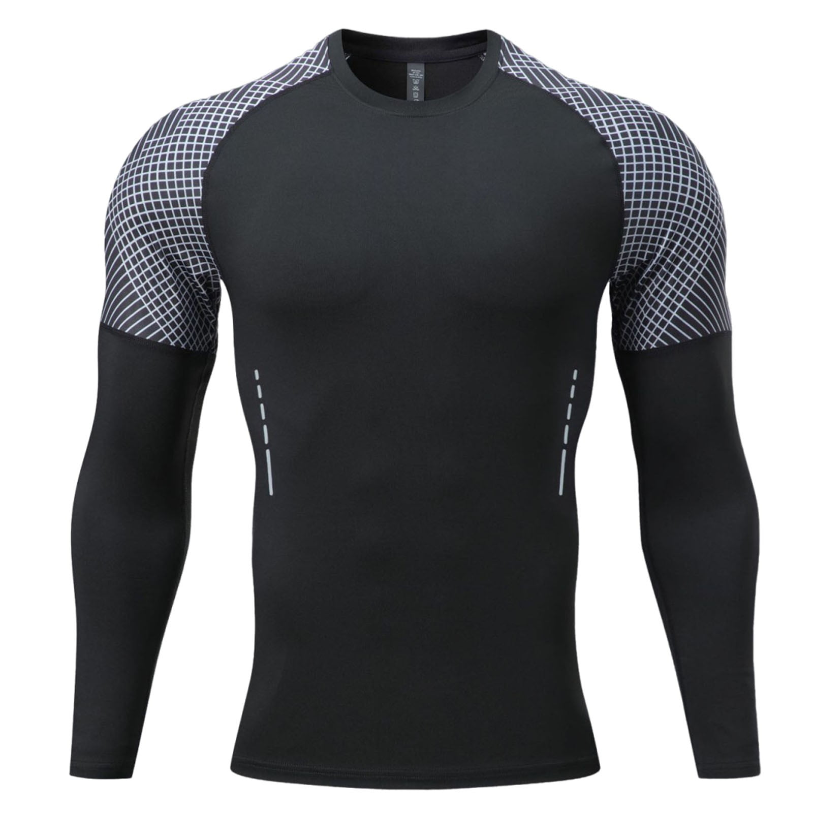 Iugvhana Men's Compression Workout T-Shirt Exercise Close-fitting High ...