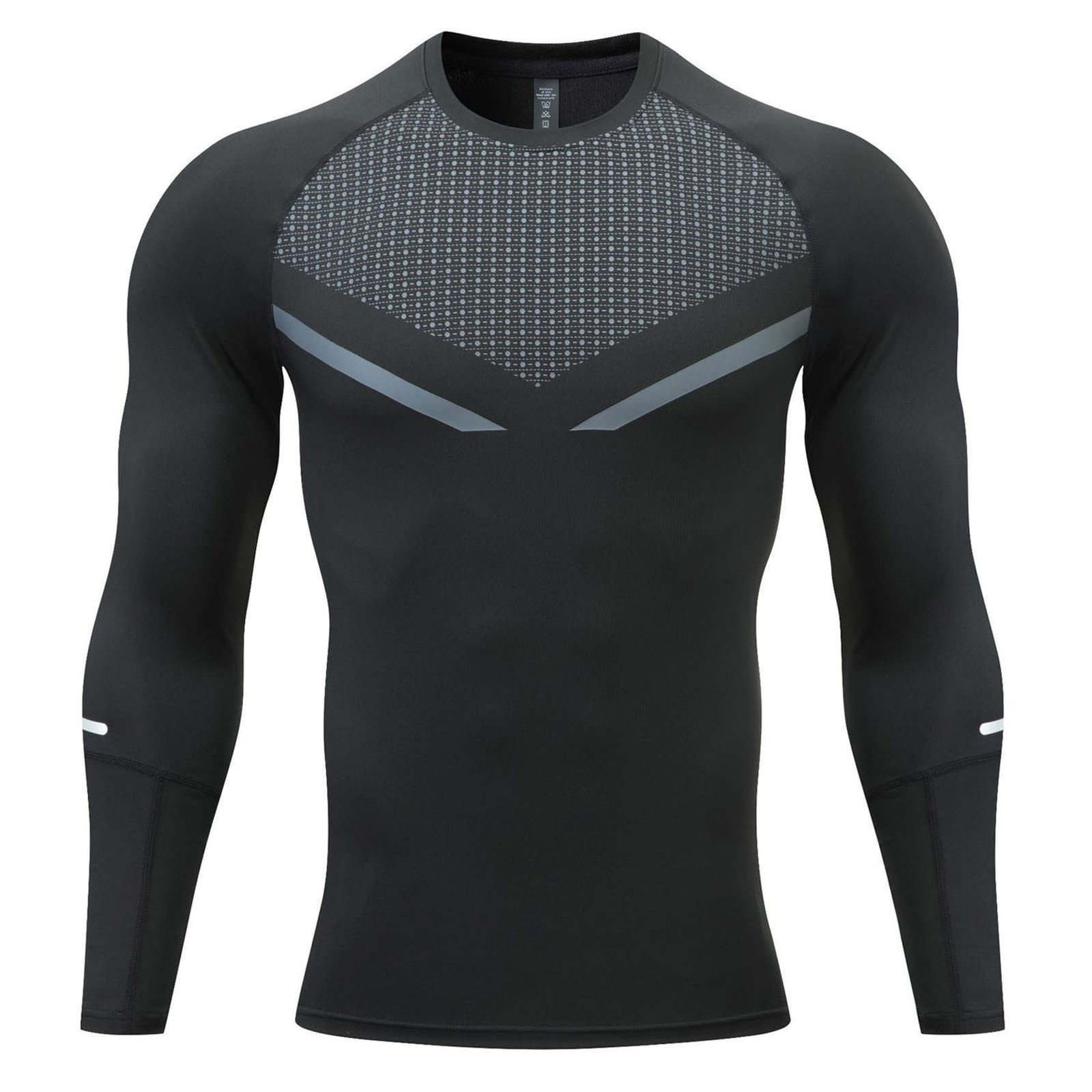 Iugvhana Men's Compression Workout T-Shirt Exercise Close-fitting High ...