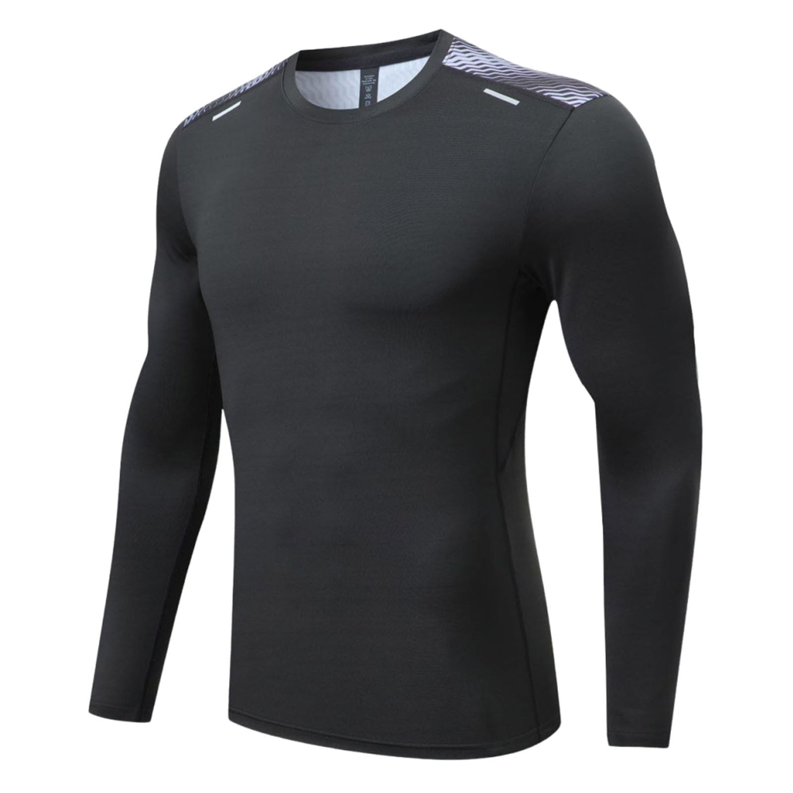 Iugvhana Men's Compression Workout T-Shirt Exercise Close-fitting High ...