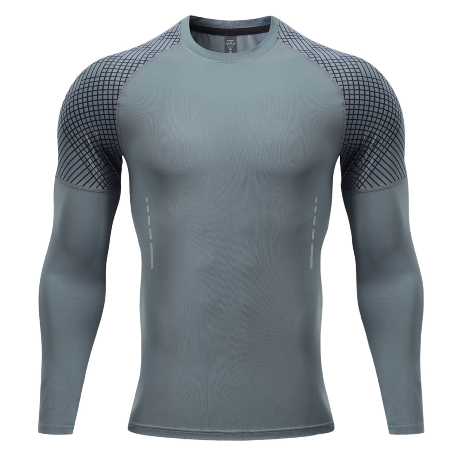 Iugvhana Men's Compression Workout T-Shirt Exercise Close-fitting High ...