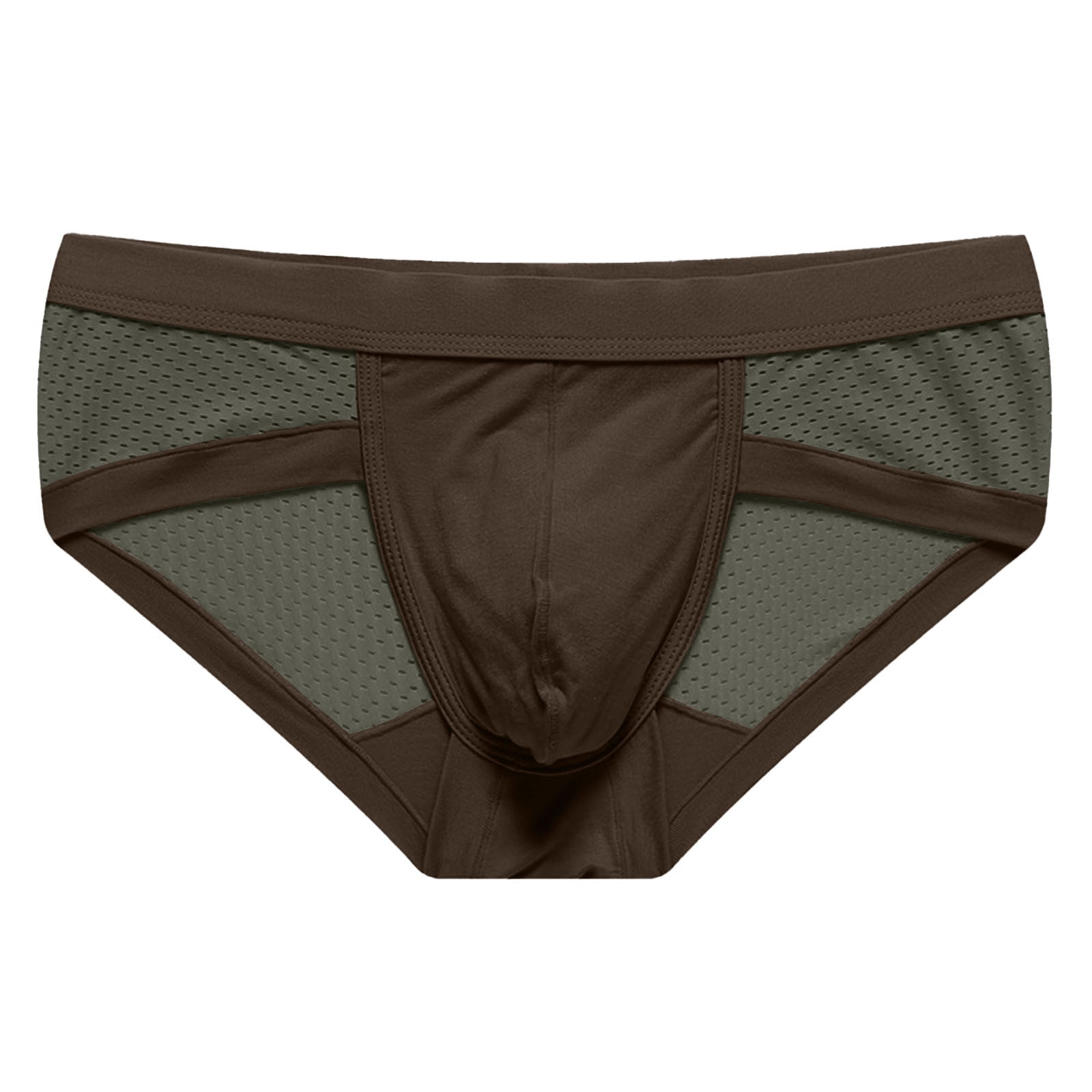 Iugvhana Men's Mesh Underwear Briefs – Soft Low Rise Bulge Pouch, Modal ...