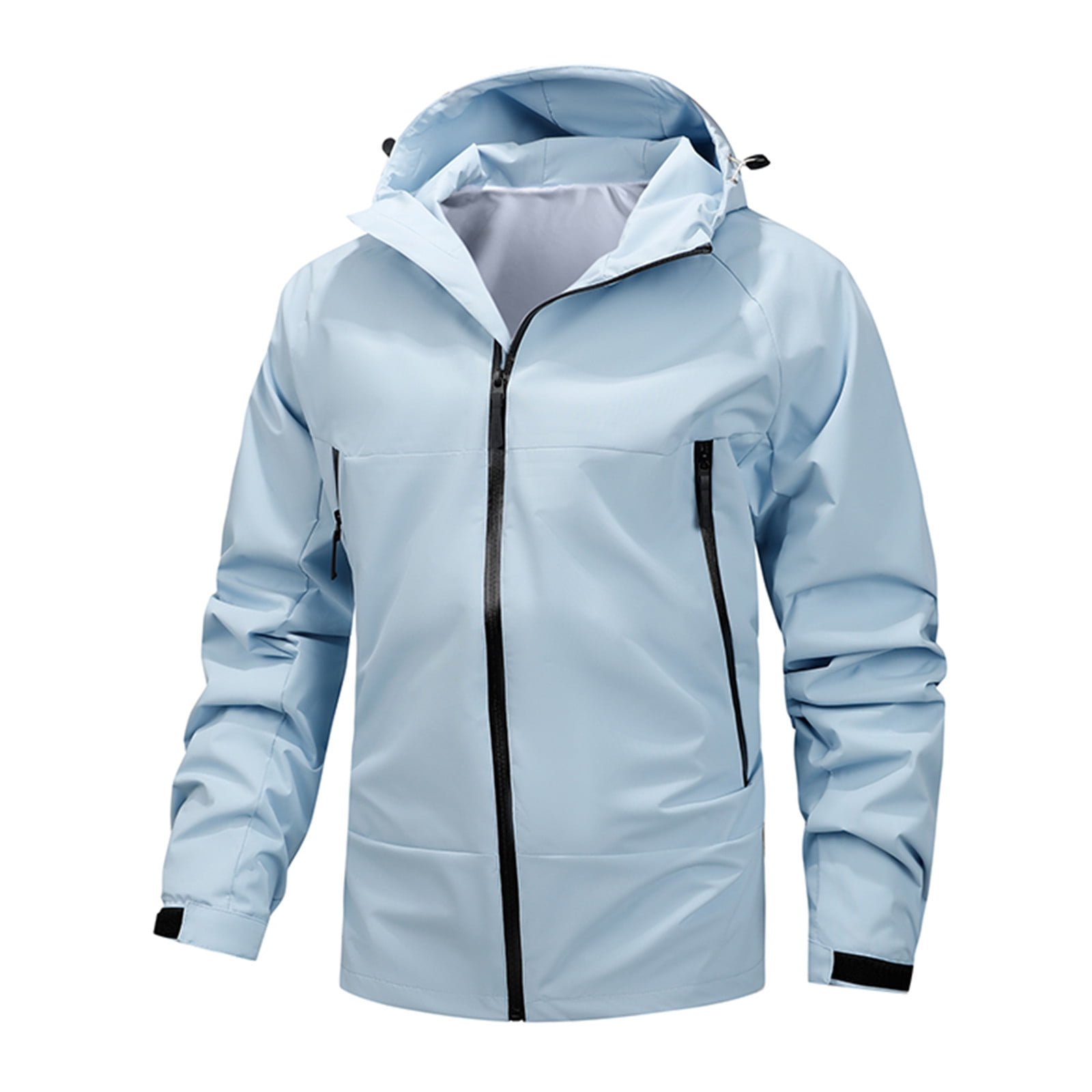 Iugvhana Men's Riding Windproof Hooded Jacket Casual Outdoors Hiking ...