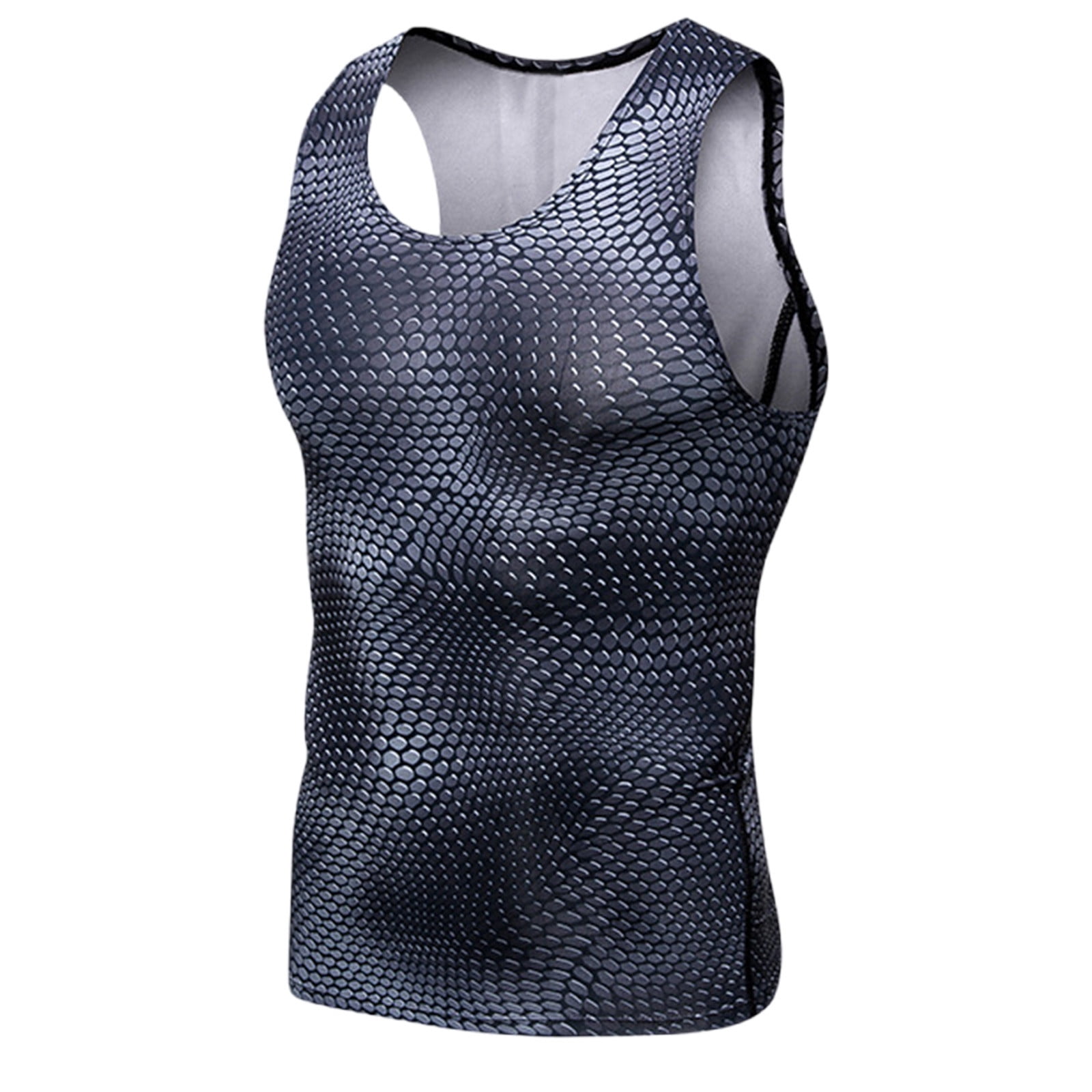 Iugvhana Men’s Sleeveless Compression Shirts, Quicking Dry Running ...