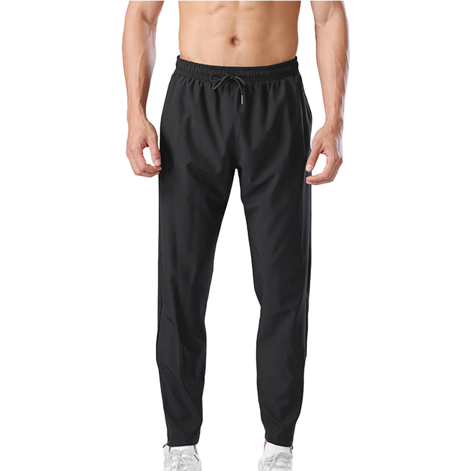 Iugvhana Men's Track Pants Casual Drawstring Elastic Waist Slim Pants ...