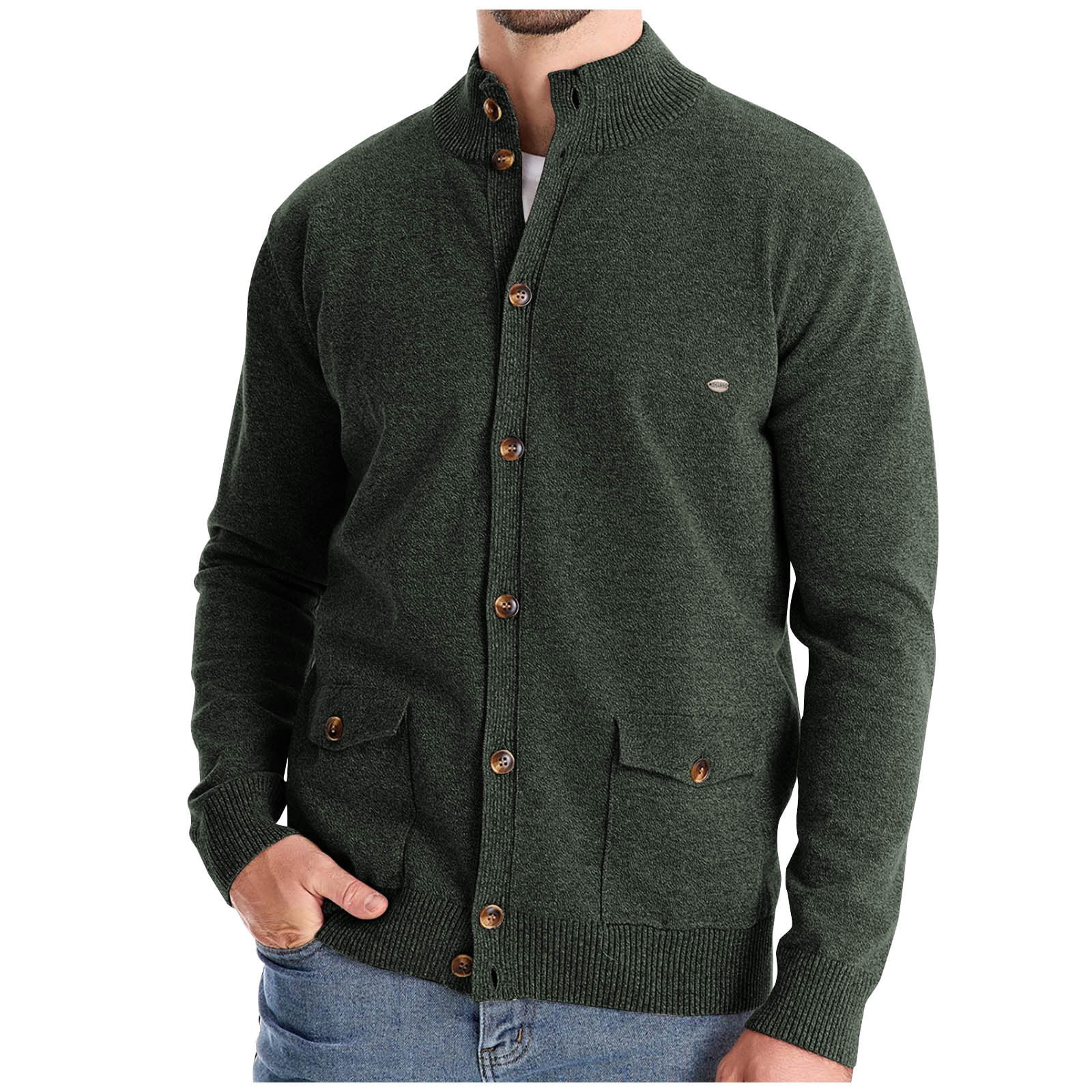 Iugvhana Men's Vintage Heavy Sweater Warm Thicke Fall Winter Jacket ...