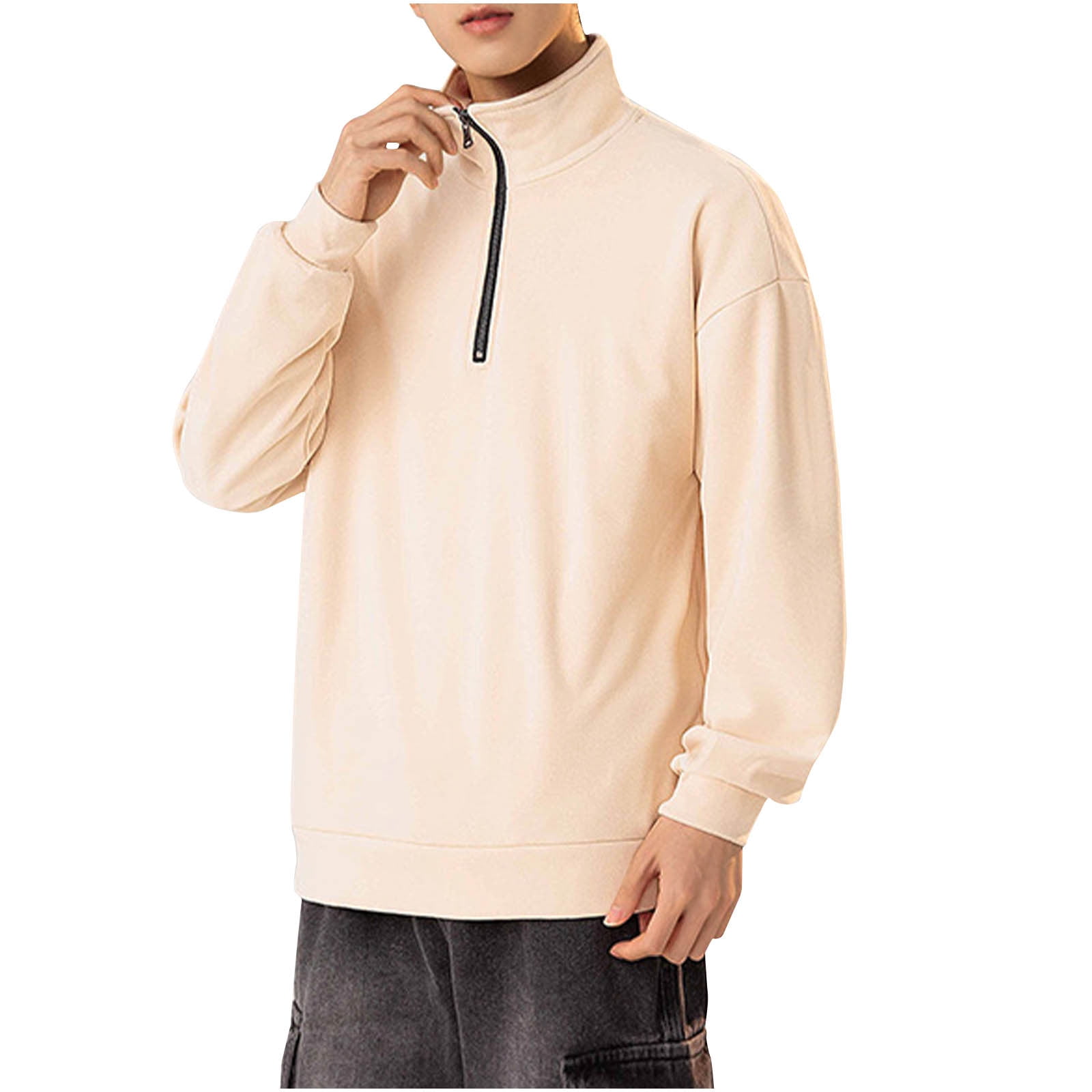 Iugvhana Mens Hoodies Pullover Fall Winter Hooded Sweatshirt Fashion ...