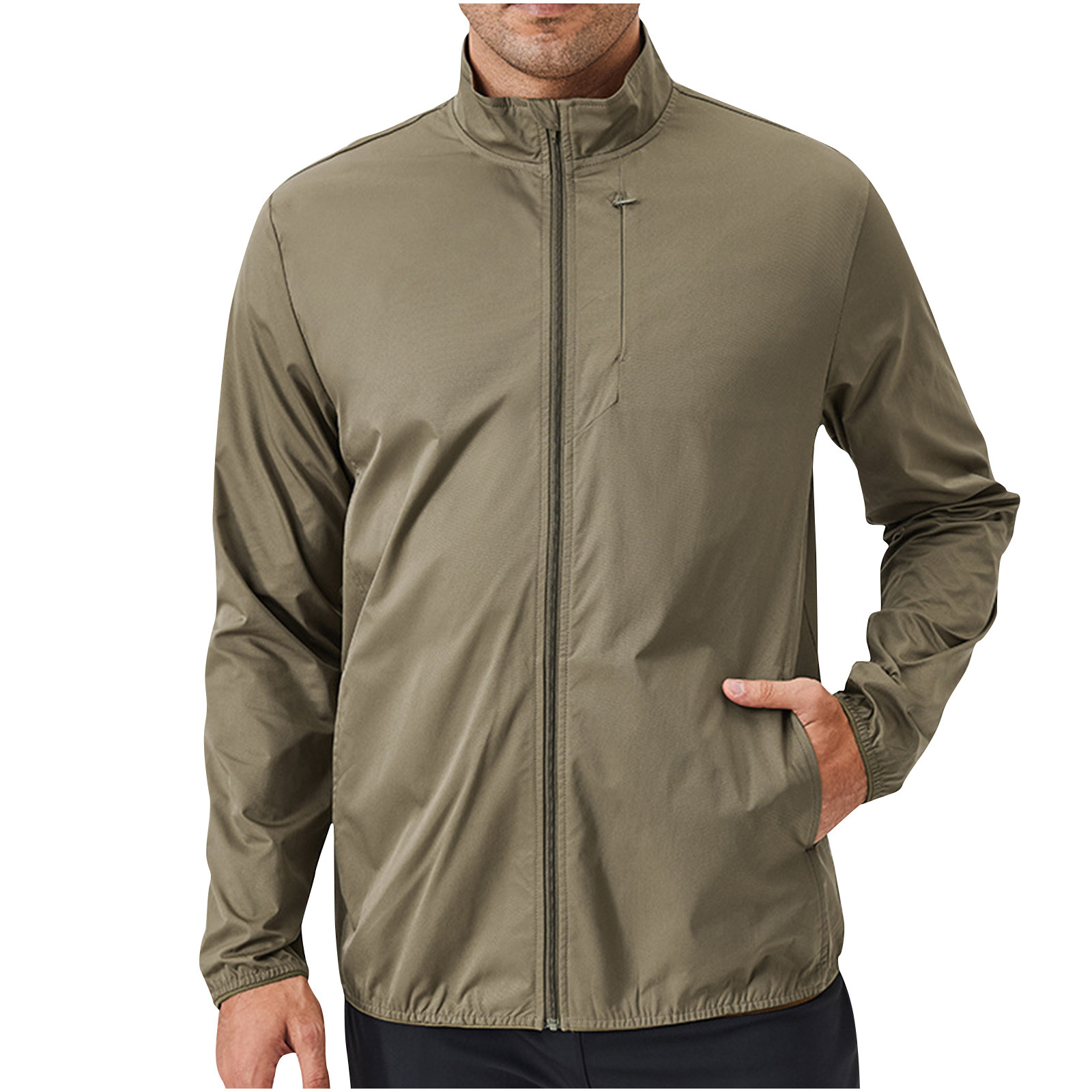 Iugvhana Mens Windbreaker Jackets Light Sportswear Full Zipper Jacket ...