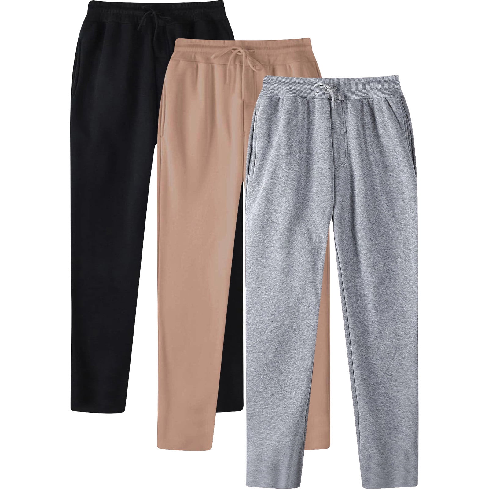 Iugvhana Sweatpants for Men 3 Pack Joggers - Men's Athletic Sweatpant ...