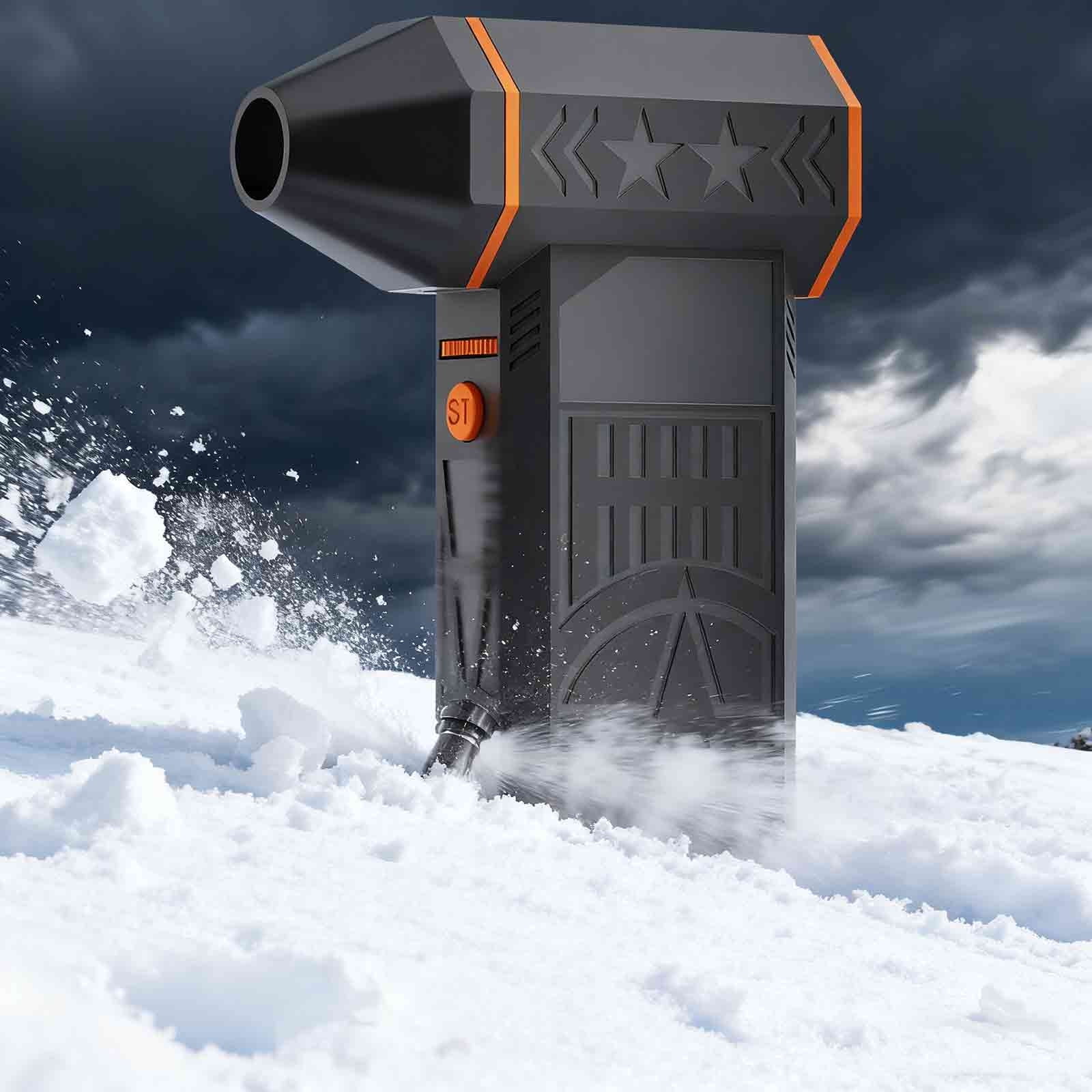 Iuhan 5000W Snow Blower, 8000mAh Portable Car Windshield Defroster ...