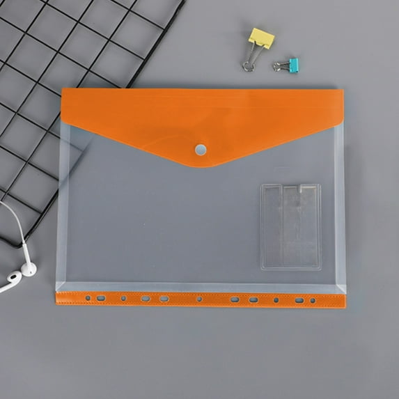 Iuhan A4 Loose Leaf File Pouch, 11 Hole Transparent Plastic Document ...