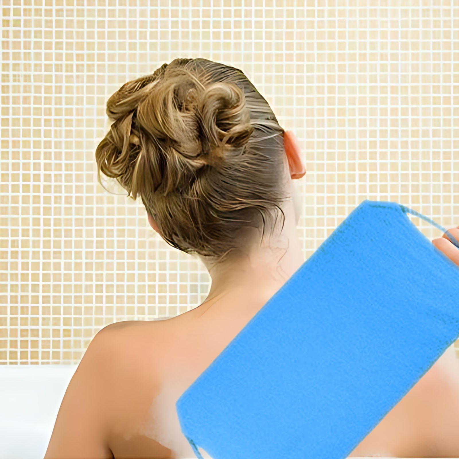 Iuhan Exfoliating Back Scrubber Towel, Stretchable Long Bath Washcloth ...