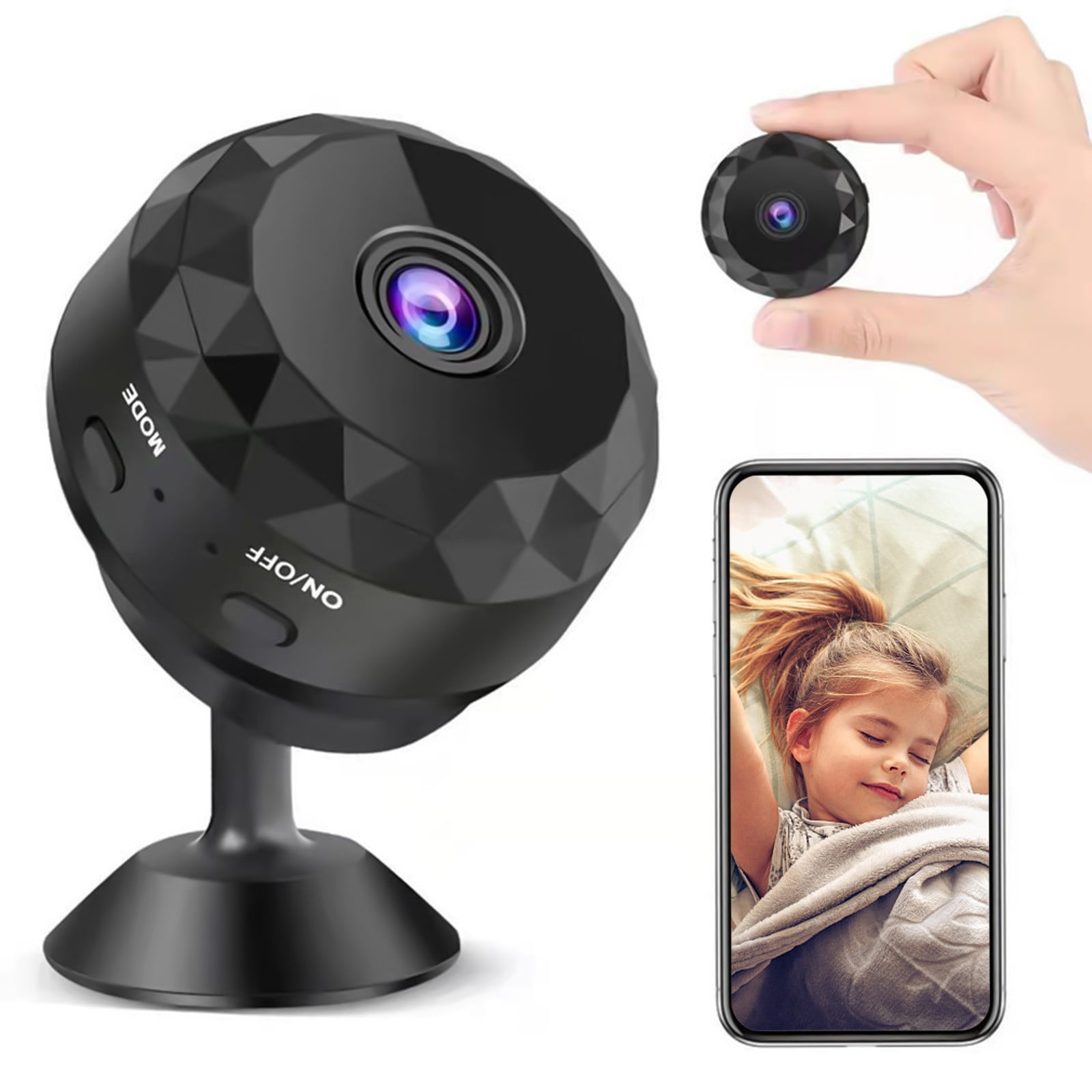 Iuhan Mini WiFi Camera Wireless Security Camera 2.4G WiFi Built-in ...