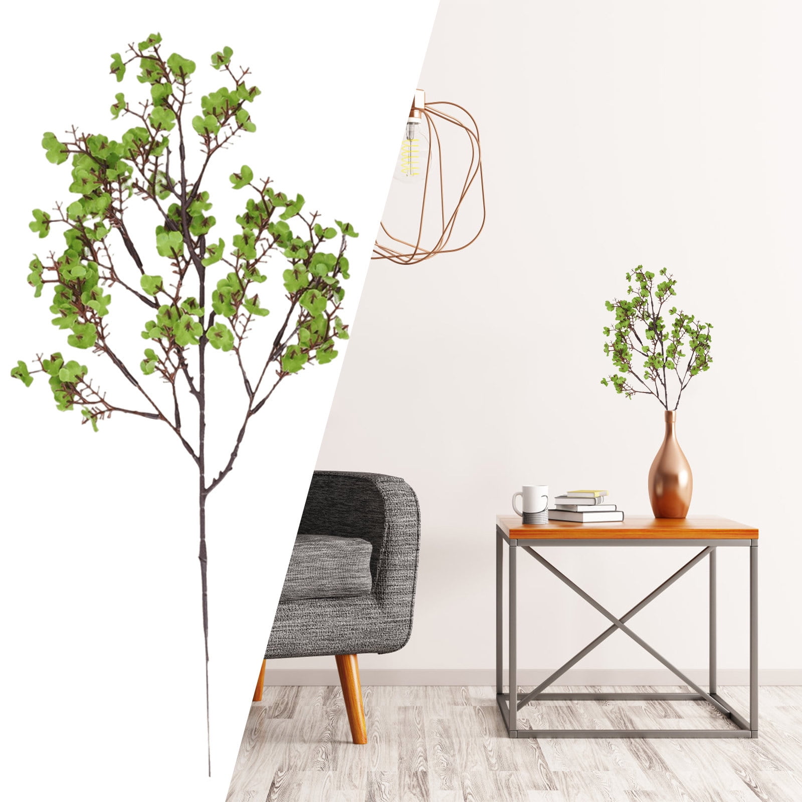 Iuhan Simulation Cherry Blossom Branches, 50cm Realistic Faux Peach ...